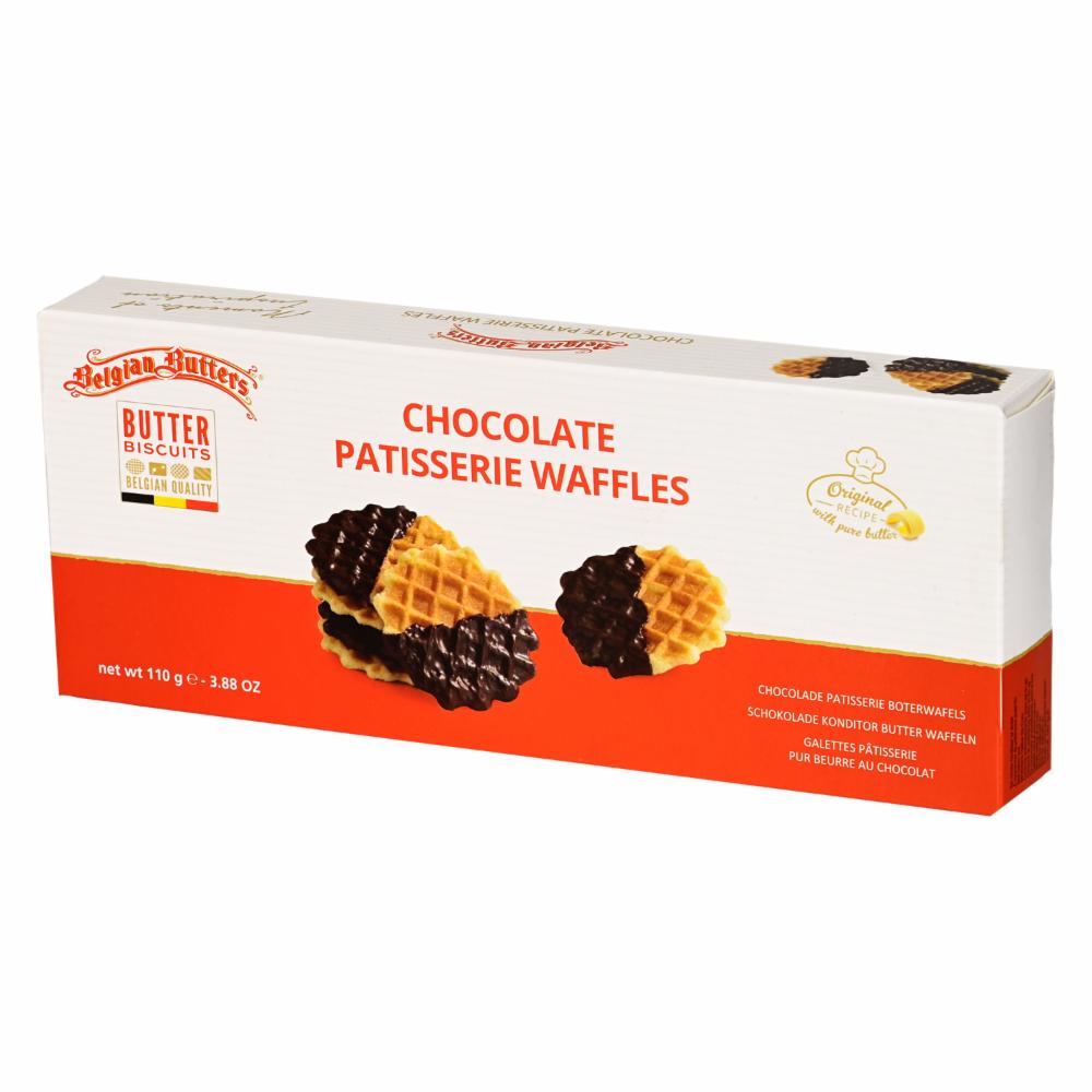 Wafles Con Mantequilla Y Semi-Cubierta Chocolate Negro BELGIAN BUTTER ...
