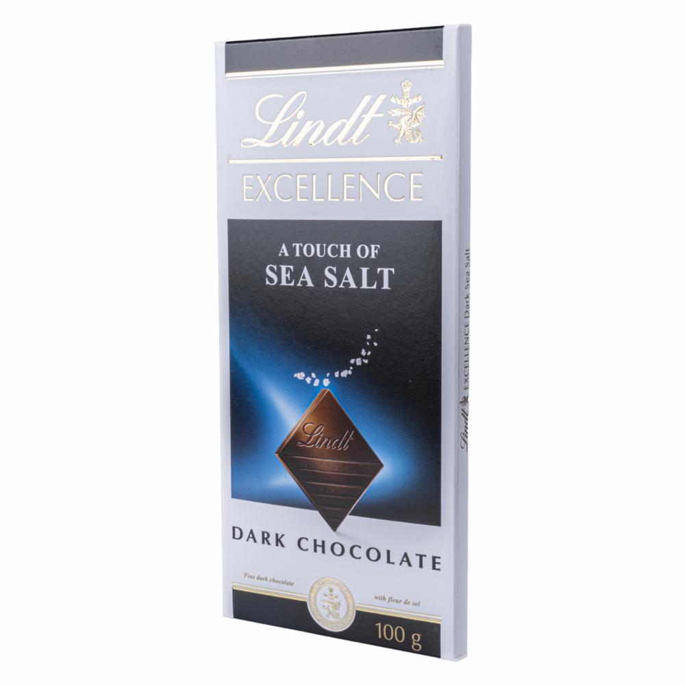 Chocolate Excellence Dark Flor De Sal LINDT 100 G - Supermaxi