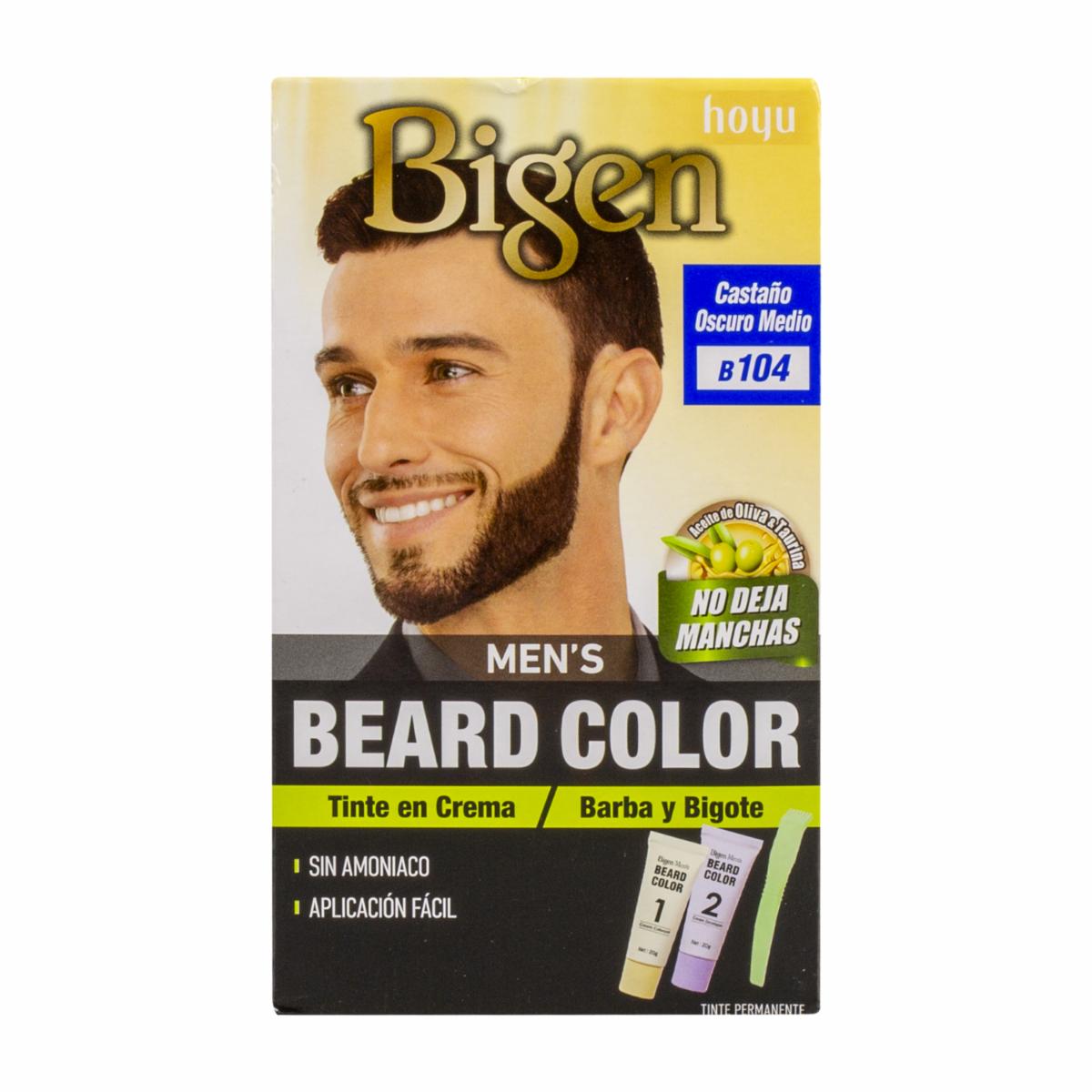 Tinte Para Barba Y Bigote Sin Amoníaco N° B.104 Castaño Oscuro Medio ...