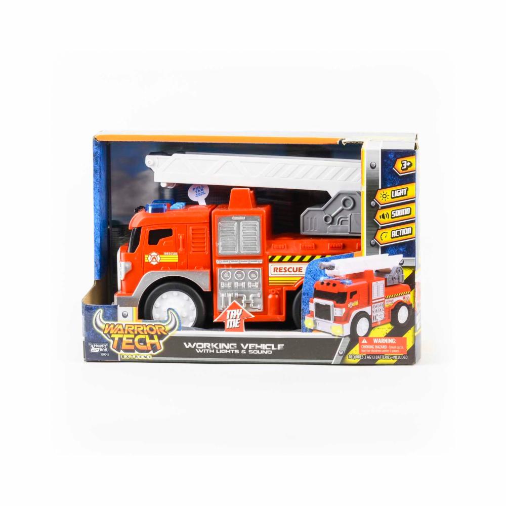 Camión De Bomberos WARRIOR TECH Con Luz Y Sonido - Supermaxi