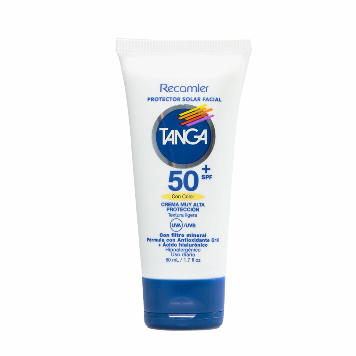Protector Solar Facial Con Color Spf 50+ TANGA 5o Ml - Supermaxi