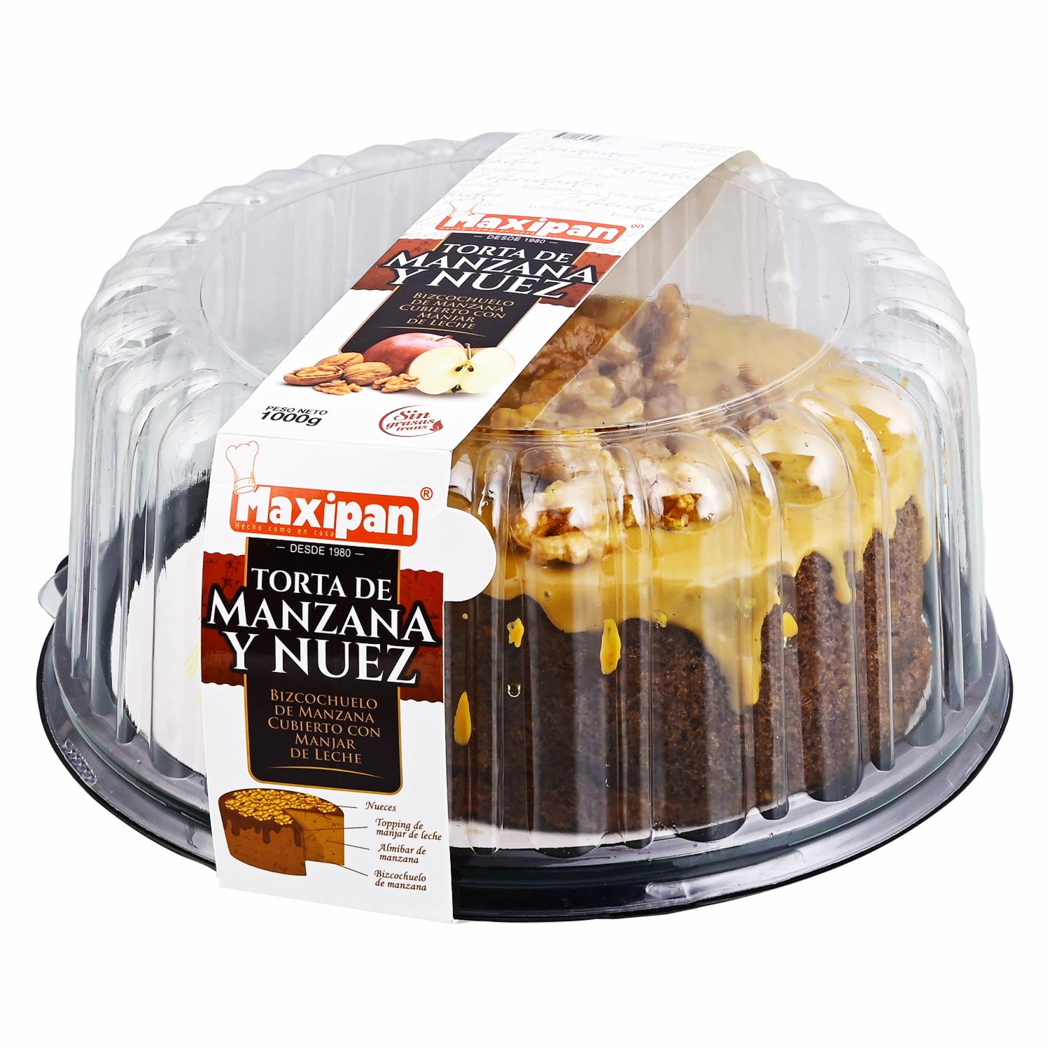 Torta De Manzana Y Nuez Con Toping De Arequipe MAXIPAN 1000G - Supermaxi