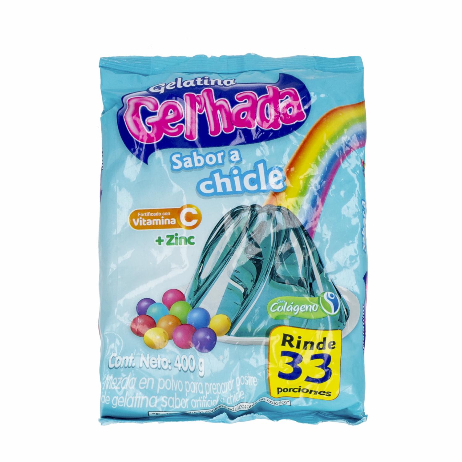 Gelatina En Polvo Sabor A Chicle GEL'HADA 400 G - Supermaxi