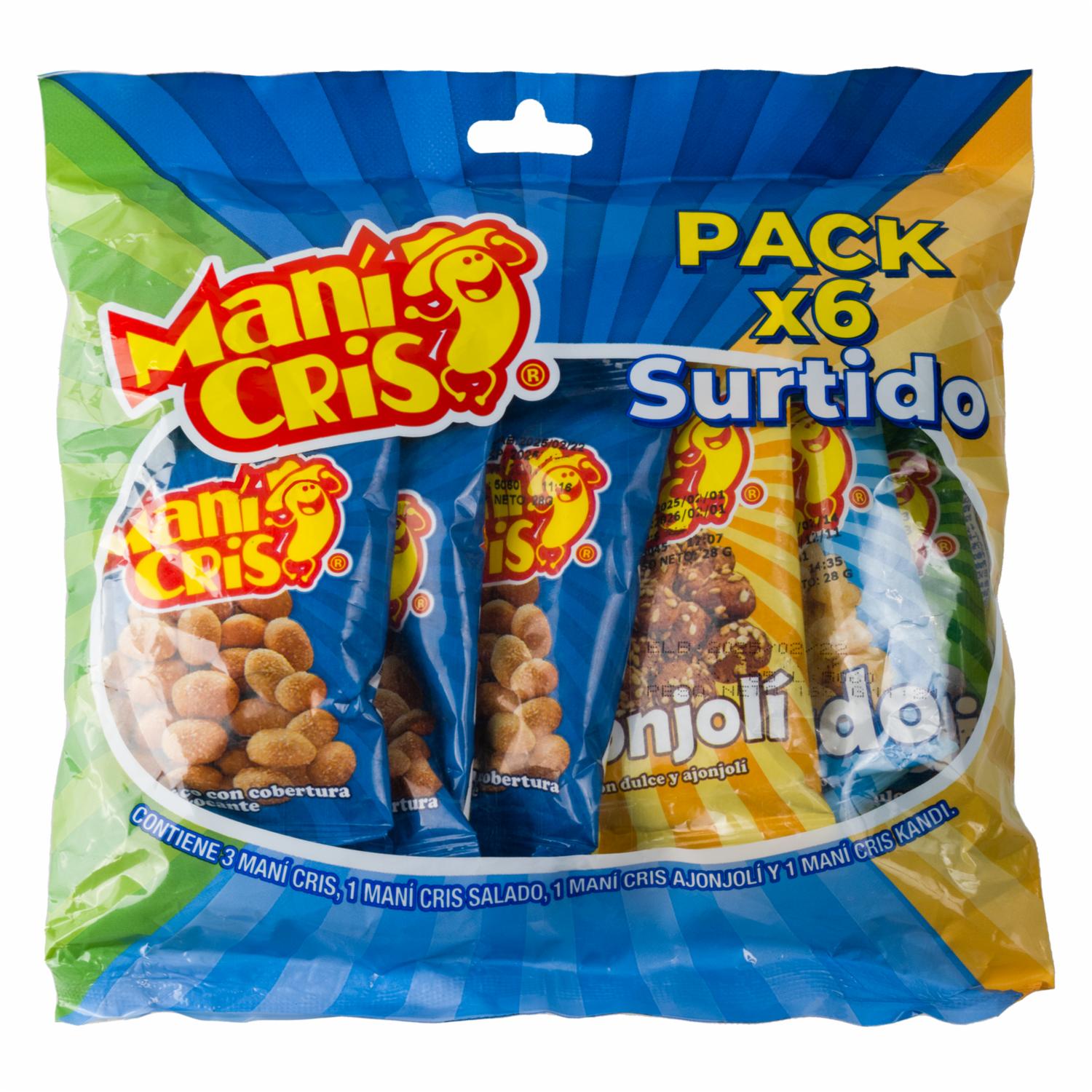 Pack De Maní Surtido MANÍ CRIS 6 Uds X 28 G - Supermaxi