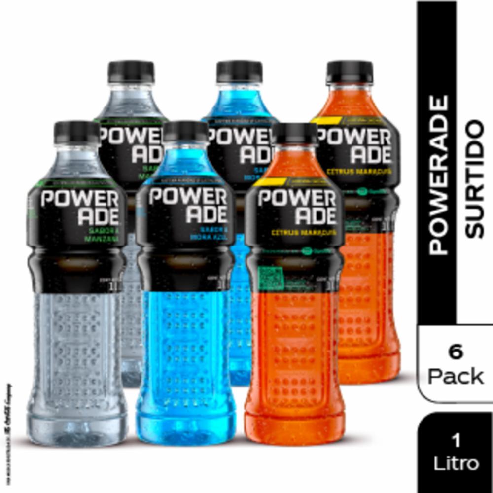Bebida Hidratante Sabores Surtidos POWERADE 6 X 1000 Ml - Supermaxi