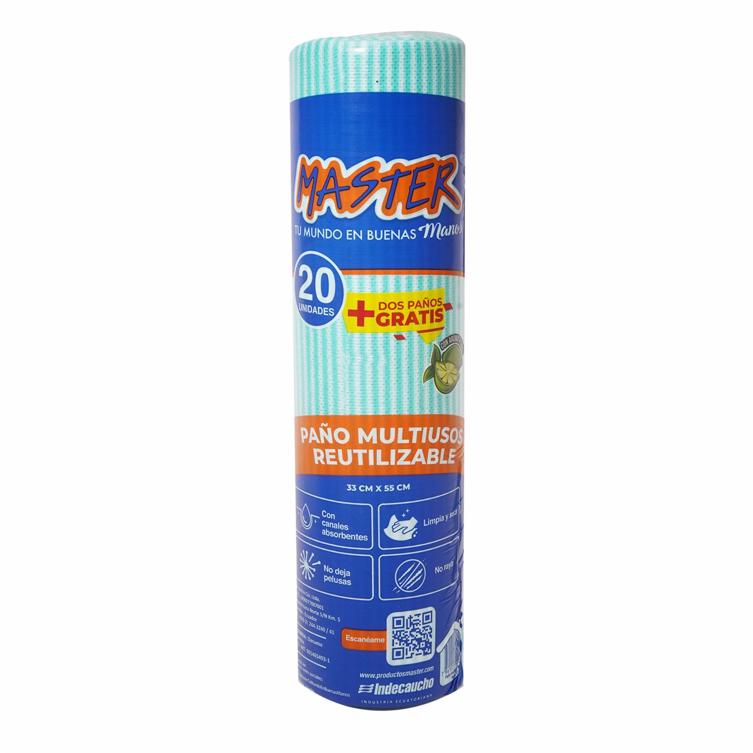 Paño Rollo Multiusos Limón MASTER 1 X 20 Unidades - Supermaxi