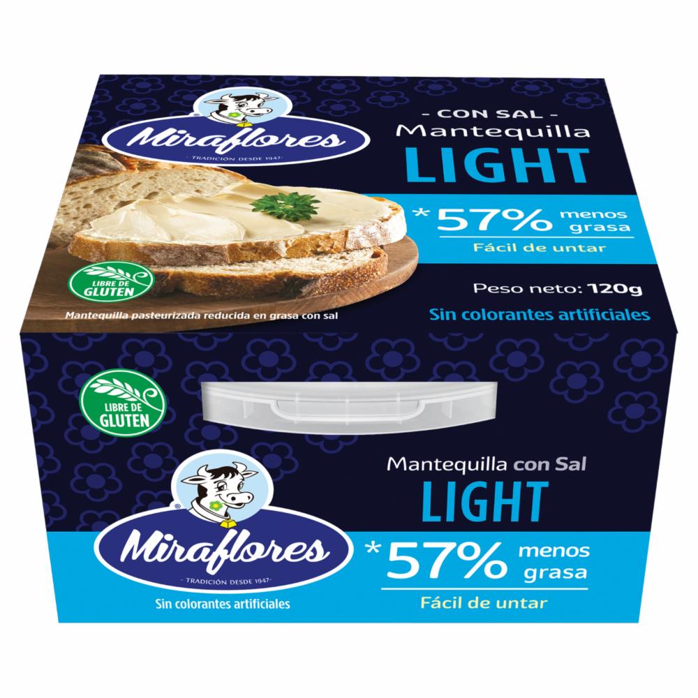 Mantequilla Light Con Sal Reducida En Grasa MIRAFLORES 120 G - Supermaxi