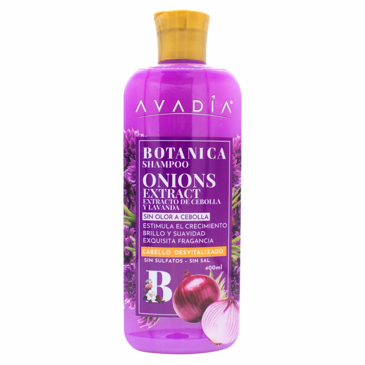 Shampoo De Cabello Botánica Onions Extracto De Cebolla Y Lavanda AVADÍA ...