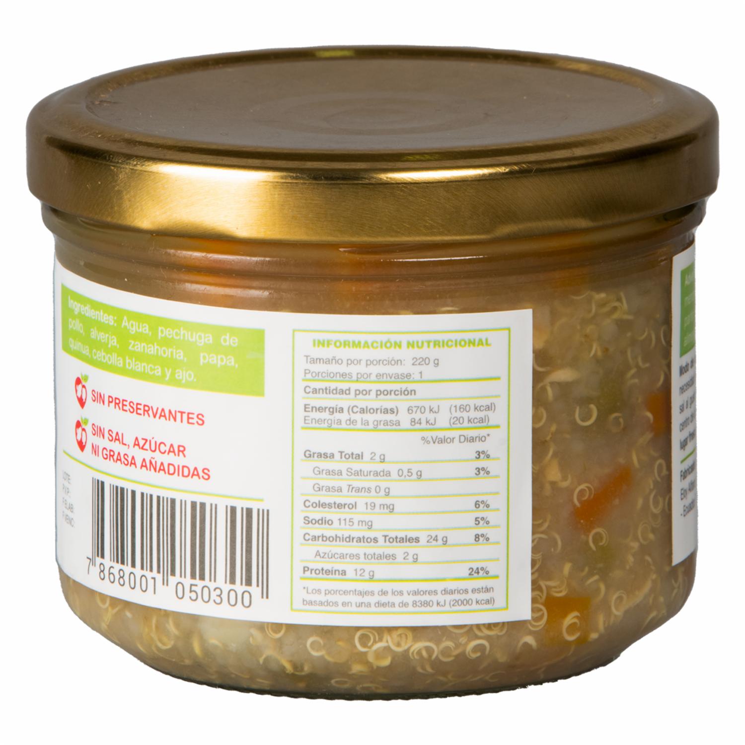 Compota De Pollo Con Quinua Y Vegetales MOMMY'S 220 g - Supermaxi