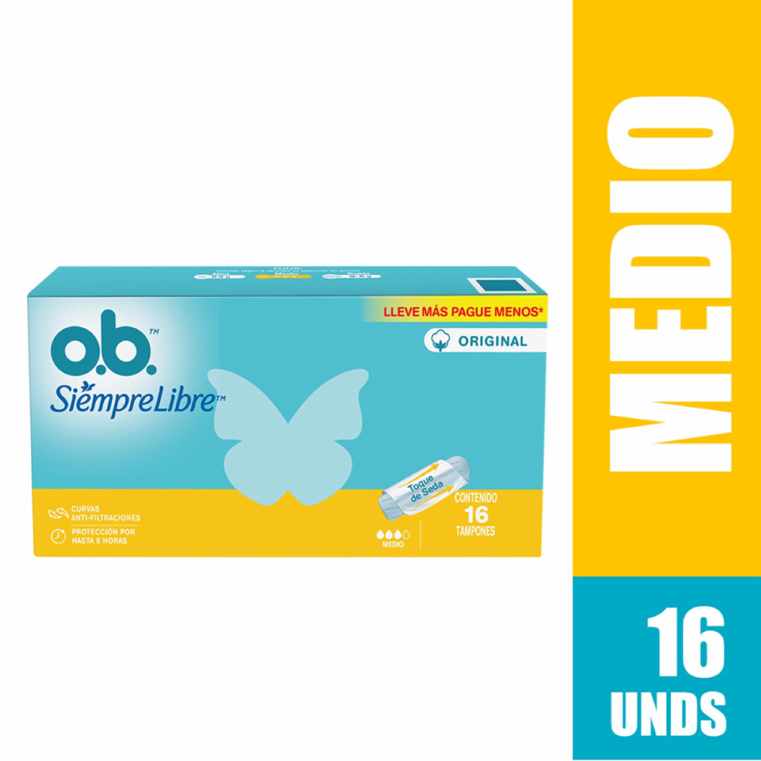Tampón Original Medio O.B. 16 U - Supermaxi