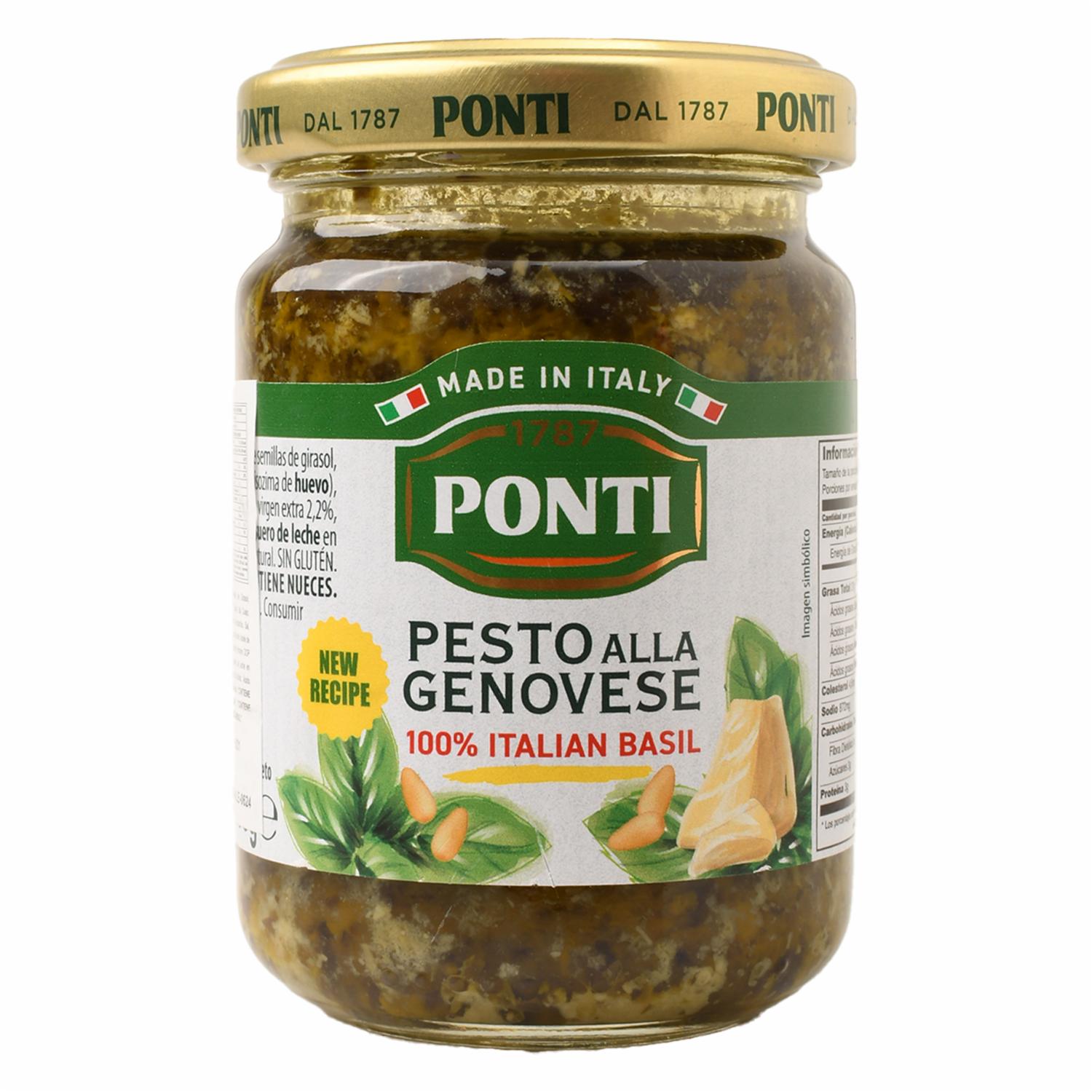 Salsa Pesto Genovesa PONTI 135 G - Supermaxi