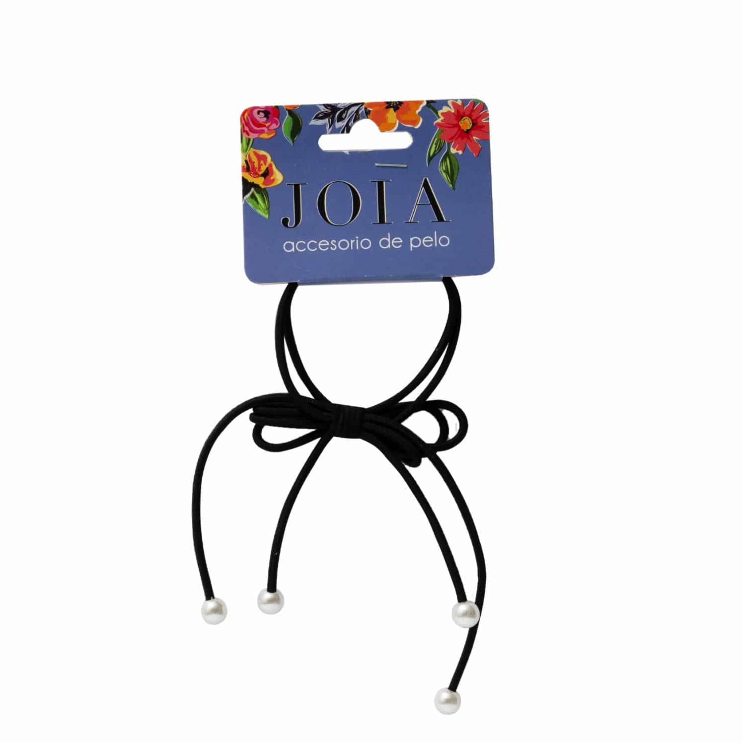 Elástico Negro Lazo/Perlas HAIR WITH FLAIR Unidad - Supermaxi