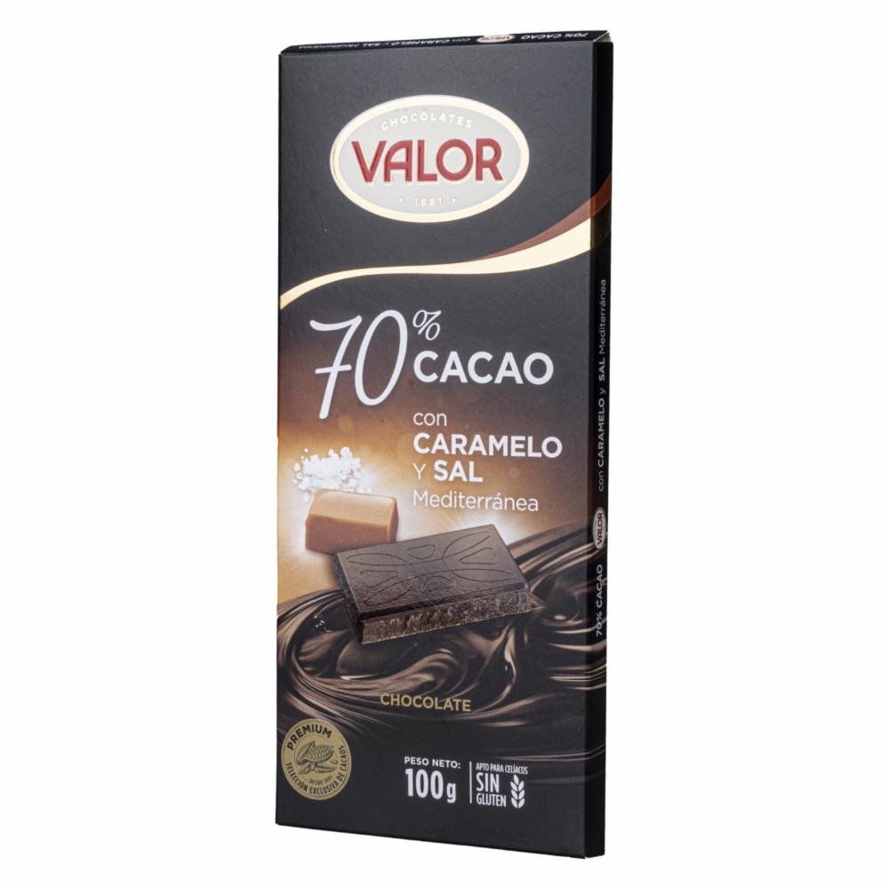 Chocolate Con Caramelo Y Sal Mediterránea VALOR 100 G - Supermaxi