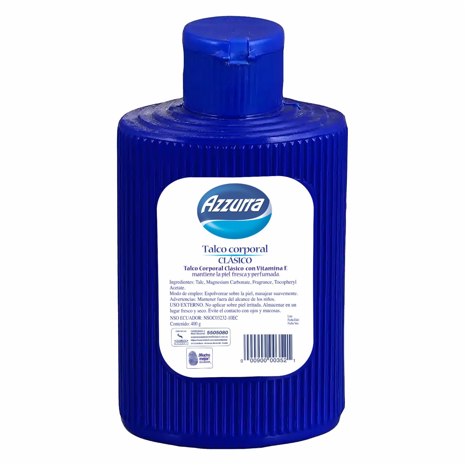Talco Corporal Corporal AZZURRA 400 G - Supermaxi