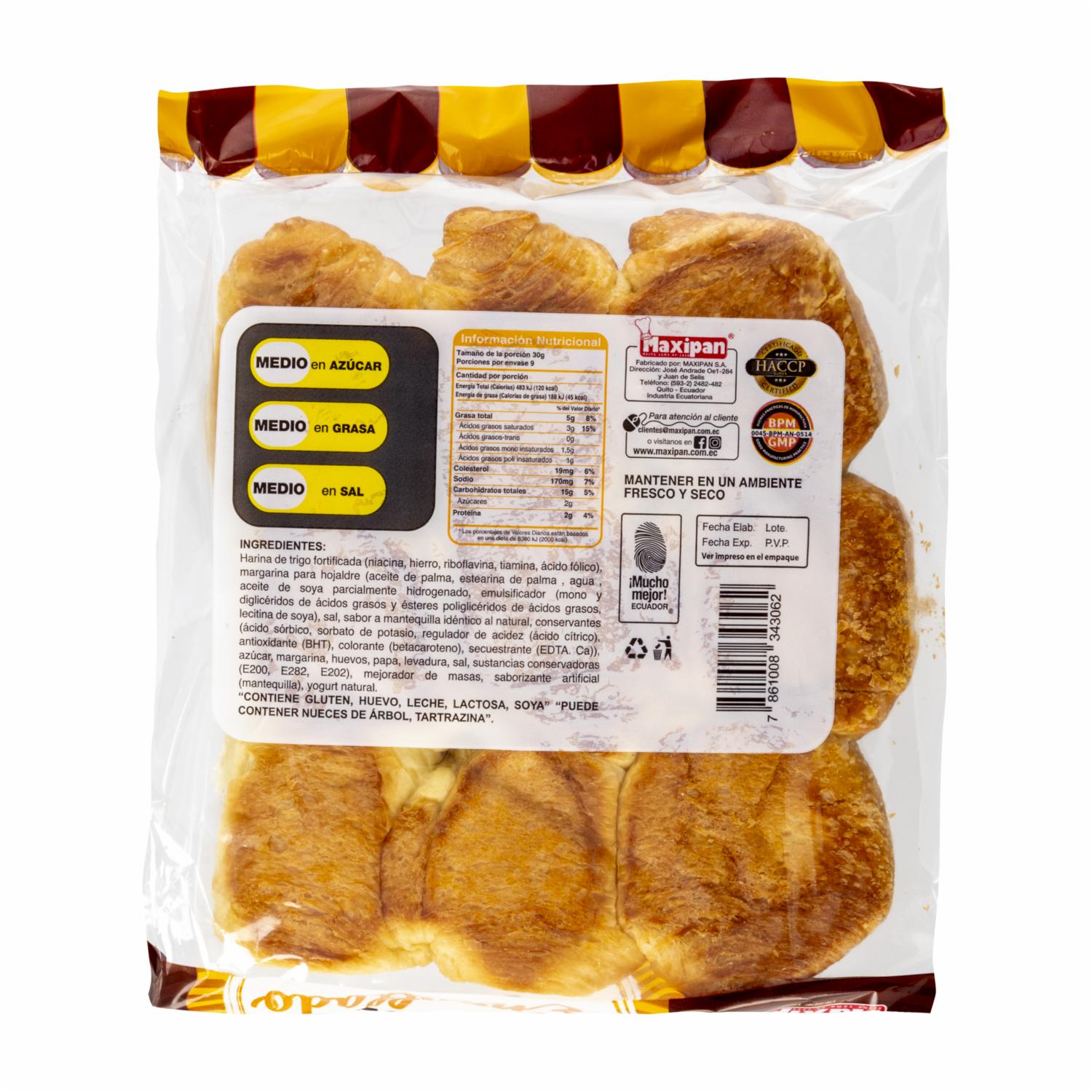 Pan Bolita Enrollada MAXIPAN 270 G - Supermaxi