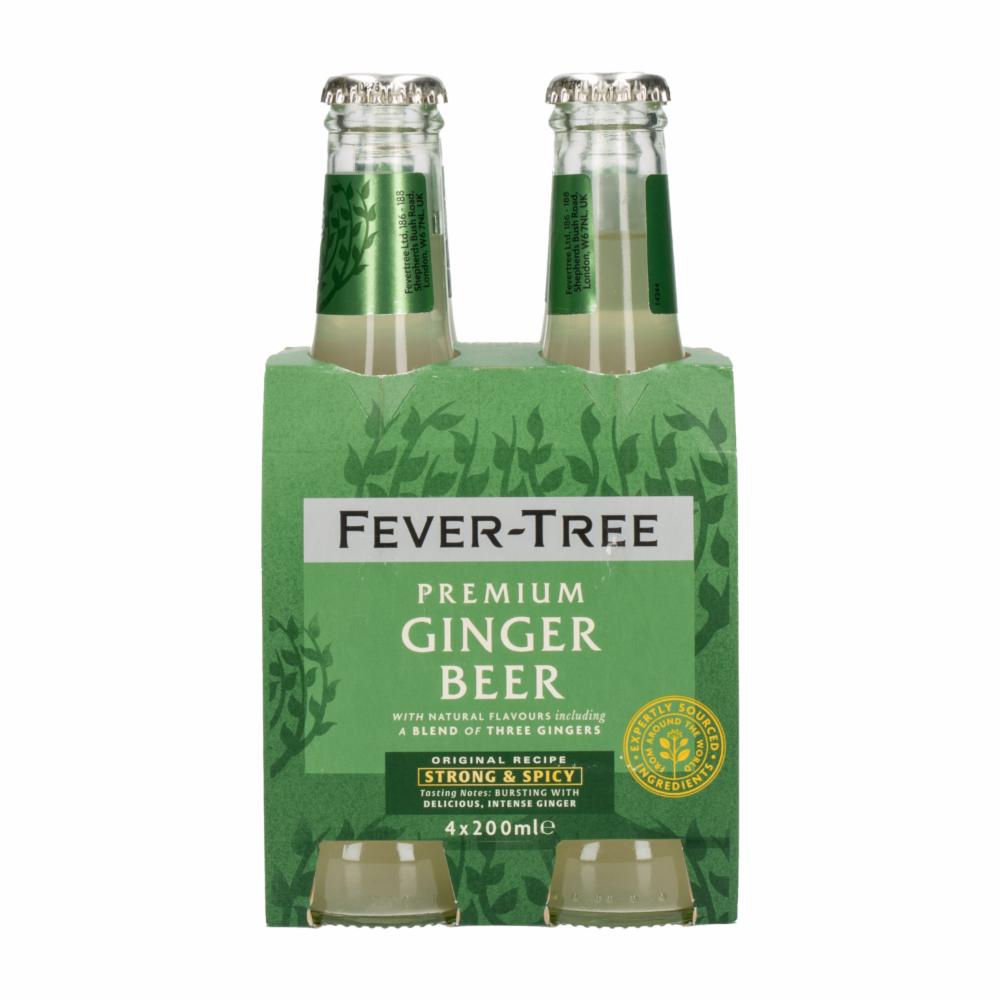 Agua Tónica 4Pack Ginger Beer Premium FEVER-TREE 4 X 200 Ml - Supermaxi