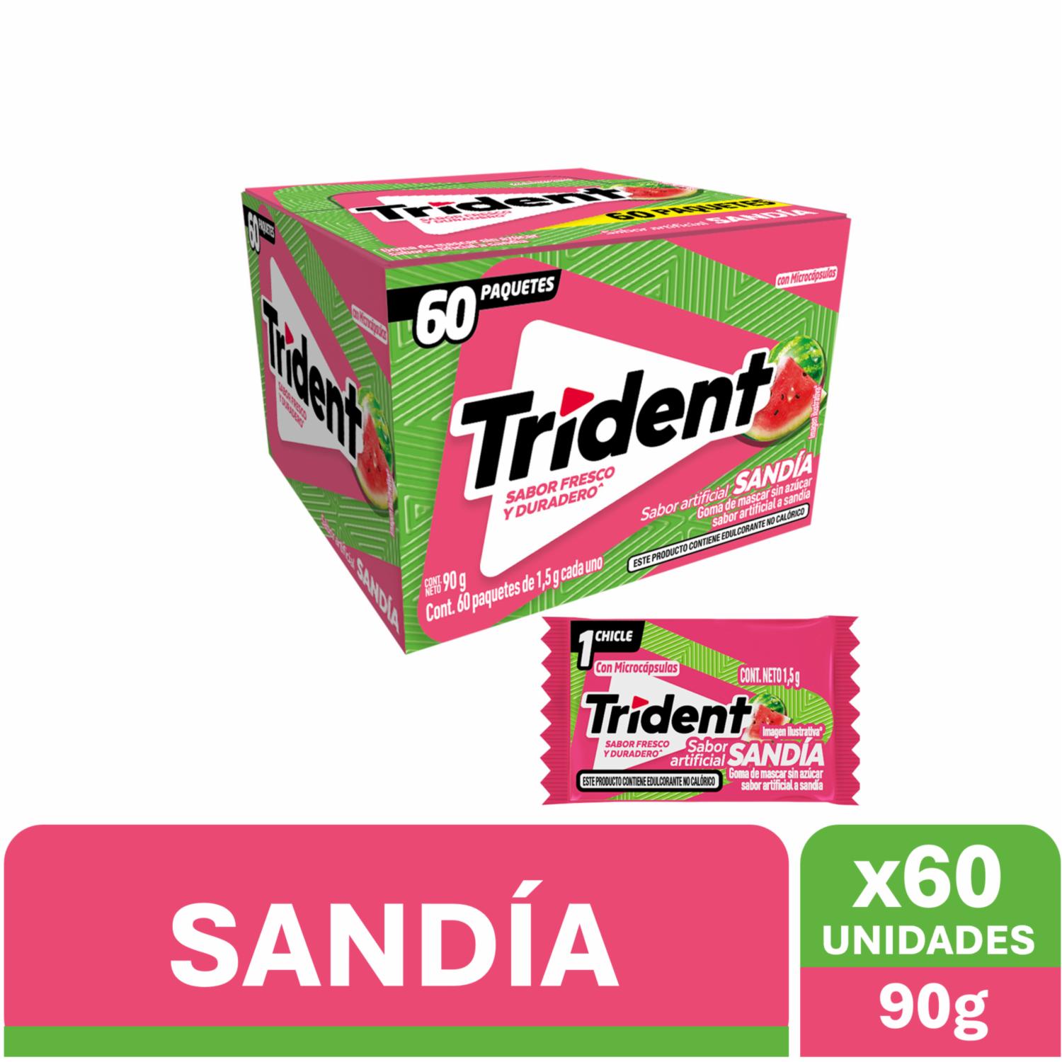 Chicles Sabor A Sandia TRIDENT 90 G - Supermaxi