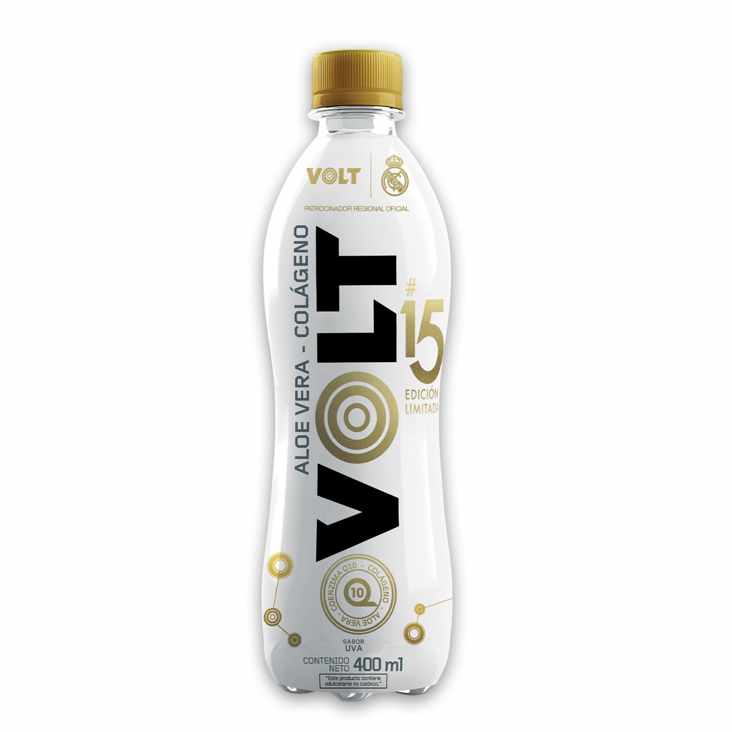 Bebida Energizante Aloe Vera + Colágeno + Q10 Sabor Uva VOLT 400 Ml ...