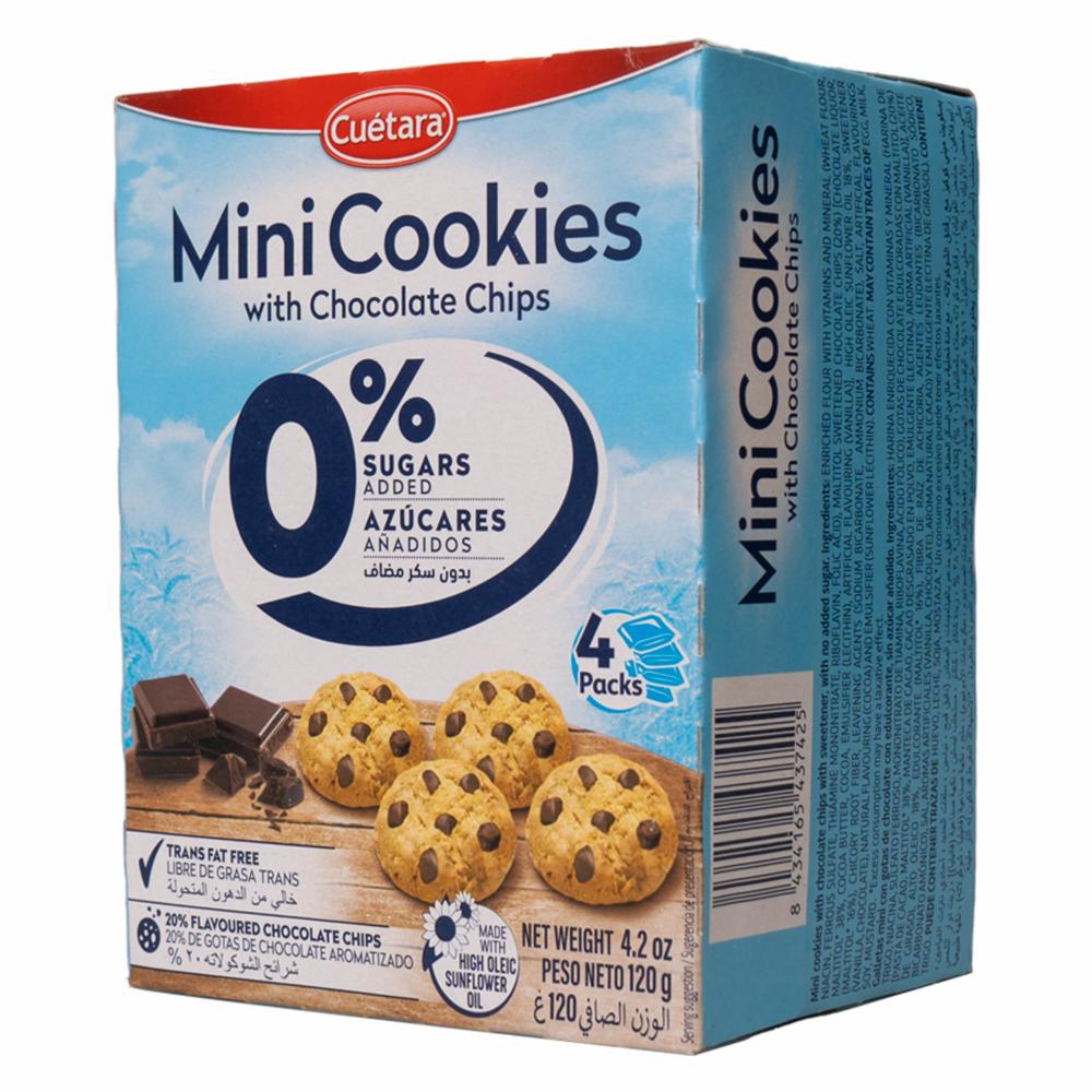 Galletas De Chocolate Mini Chips Sin Azúcar CUÉTARA 120 g - Supermaxi