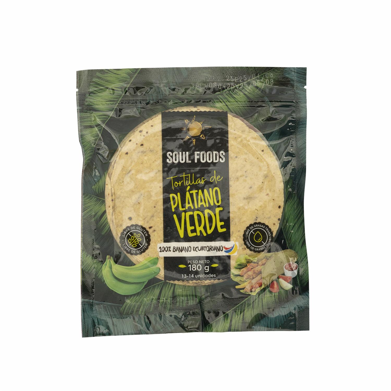 Tortillas De Verde SOUL FOODS 180 G - Supermaxi