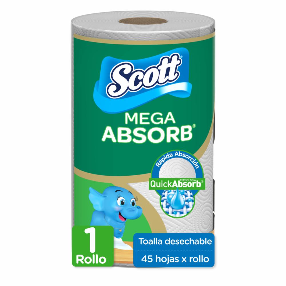 Toalla de Papel Desechable Mega Absorb 15 hojas SCOTT Unidad - Supermaxi