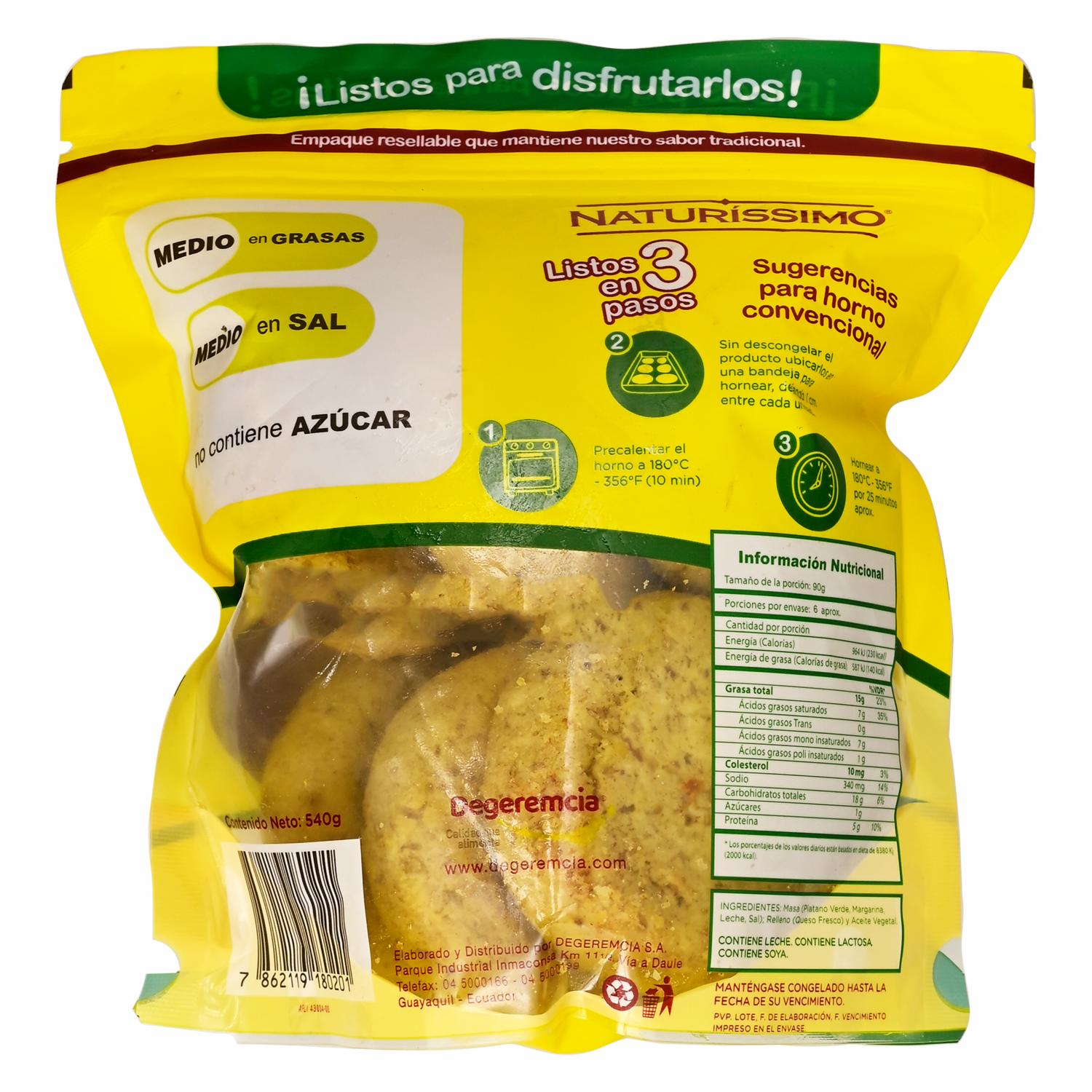 Tortilla De Verde Queso NATURISSIMO 540 G - Supermaxi