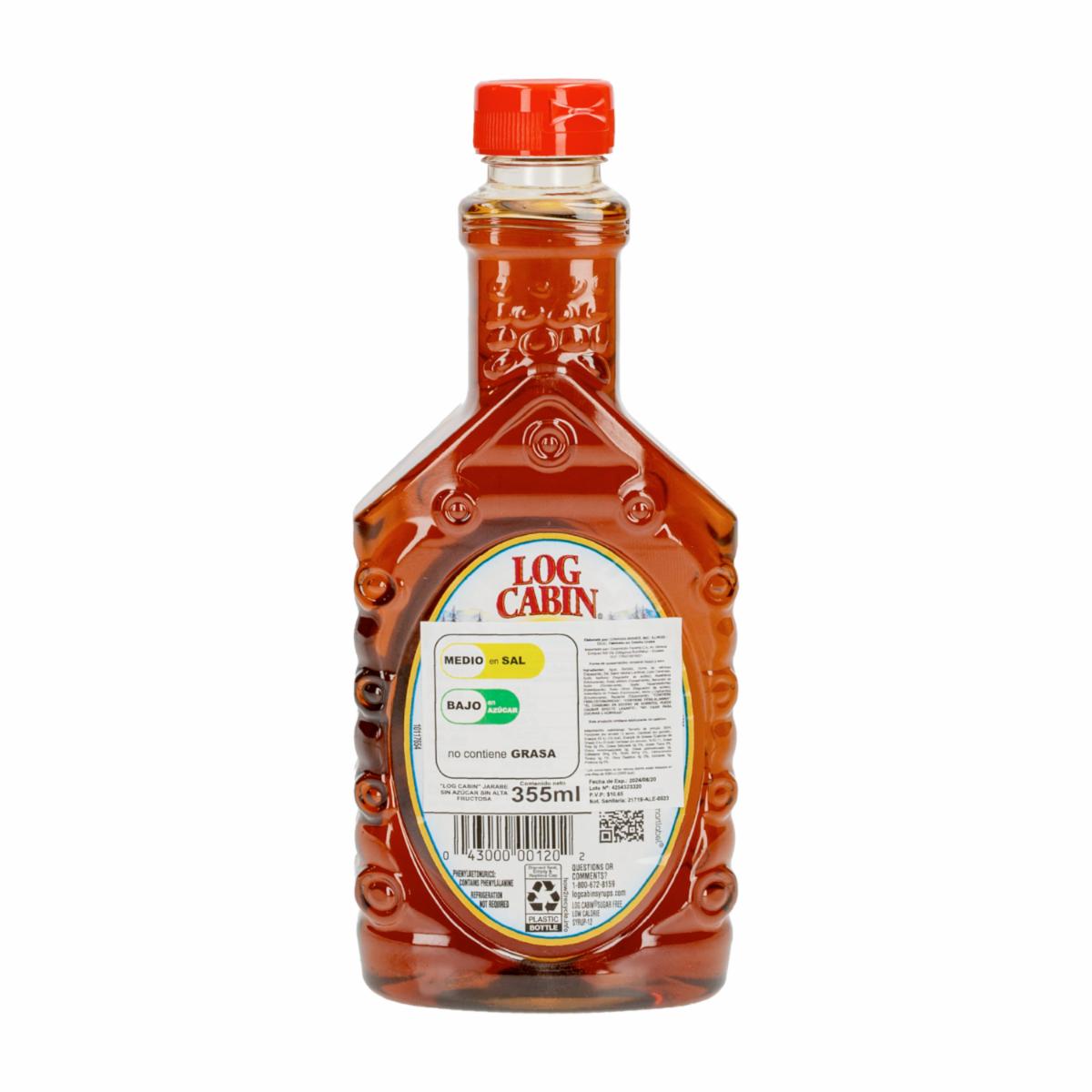 Jarabe De Miel De Maple Sin Azúcar LOG CABIN 340 G - Supermaxi