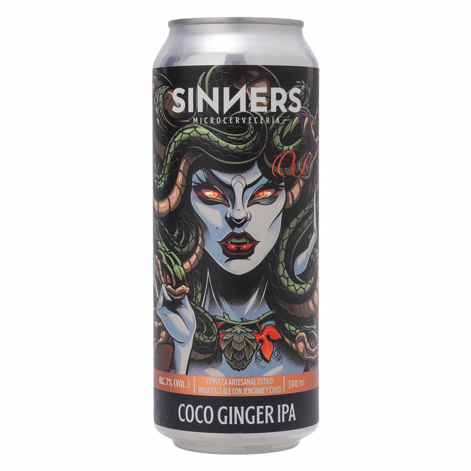 Cerveza De Coco Ginger Ipa SINNERS 500 ml - Supermaxi