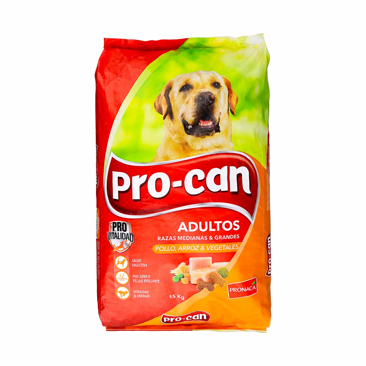 Alimento Para Perros Sabor A Pollo Y Verduras PRO-CAN 15000 G - Supermaxi