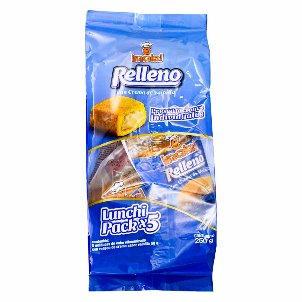 Cake Relleno Lunchipack INACAKE! 5 x 50g - Supermaxi