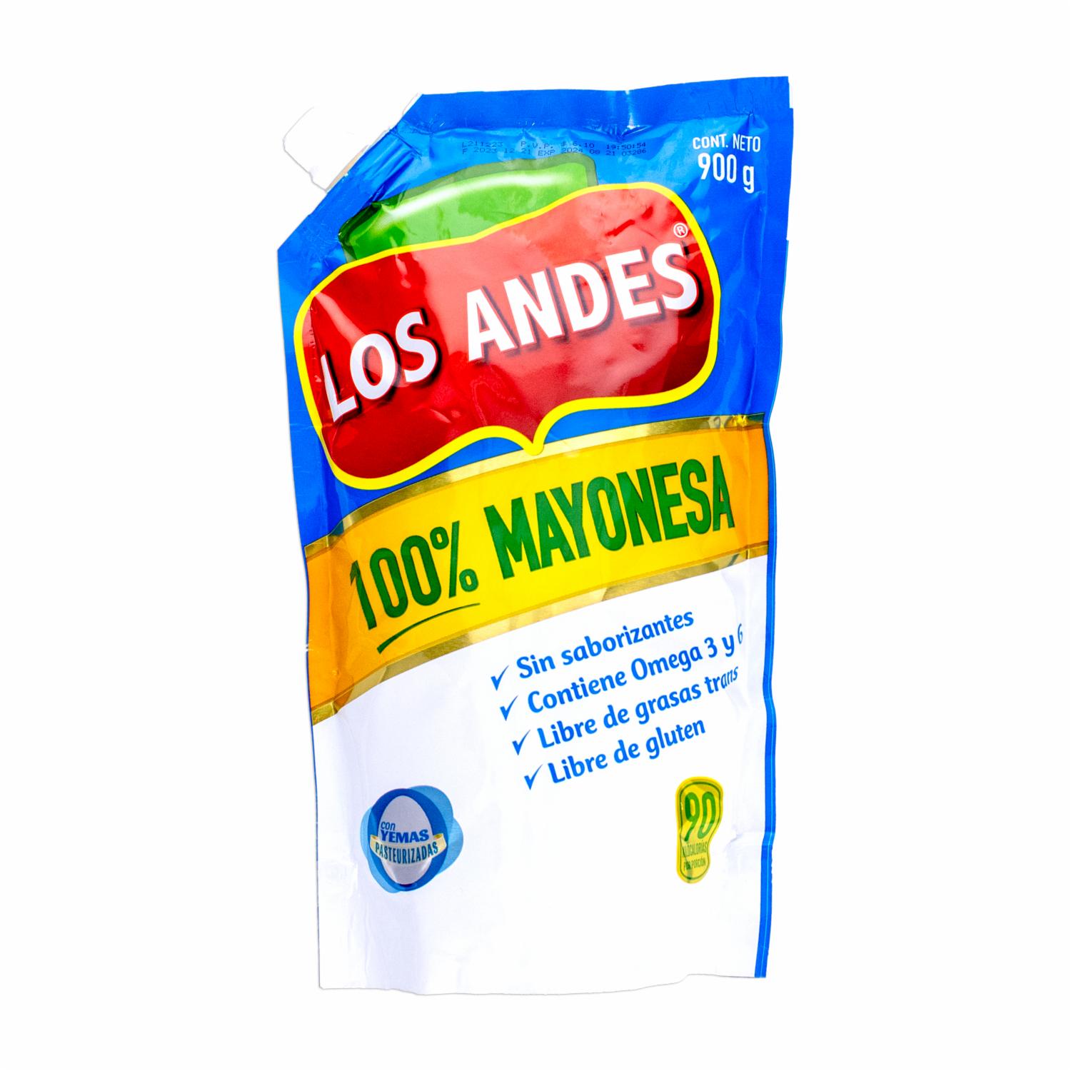 Mayonesa Natural Econopack LOS ANDES 900 G - Supermaxi