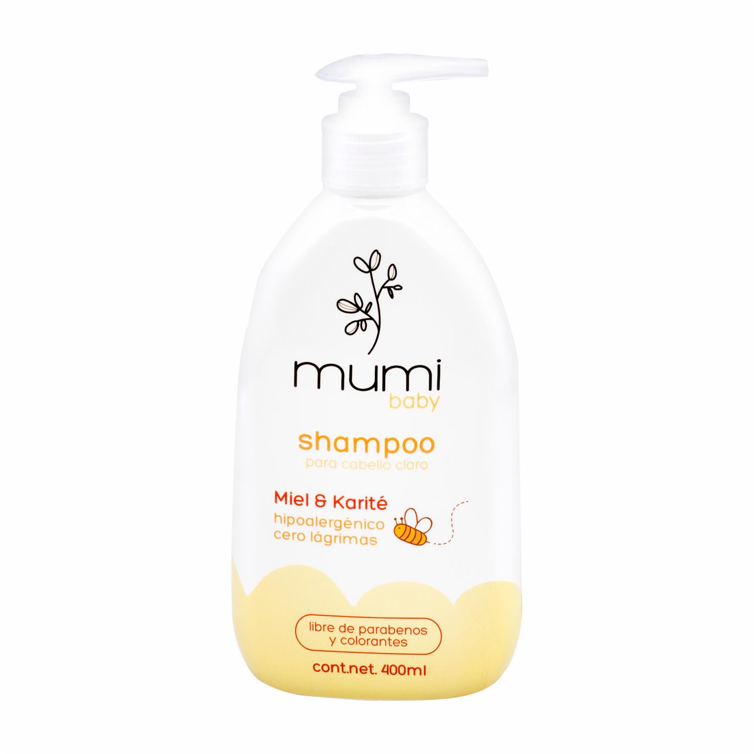 Shampoo Baby Con Miel Y Karité Para Cabello Claro MUMI 400 Ml - Supermaxi