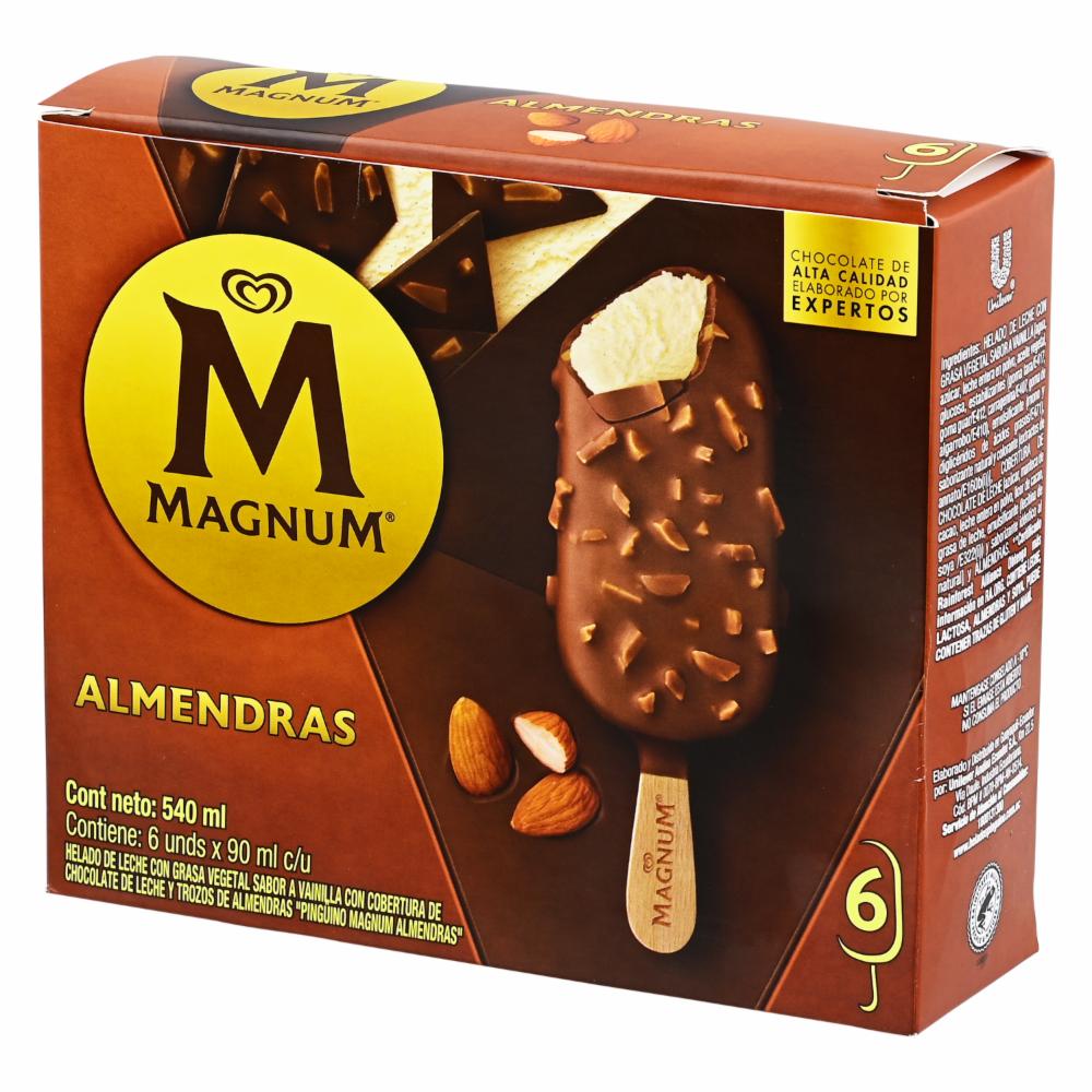 Helado Mágnum Chocolate Con Almendra PINGÜINO 6X90 Ml - Supermaxi