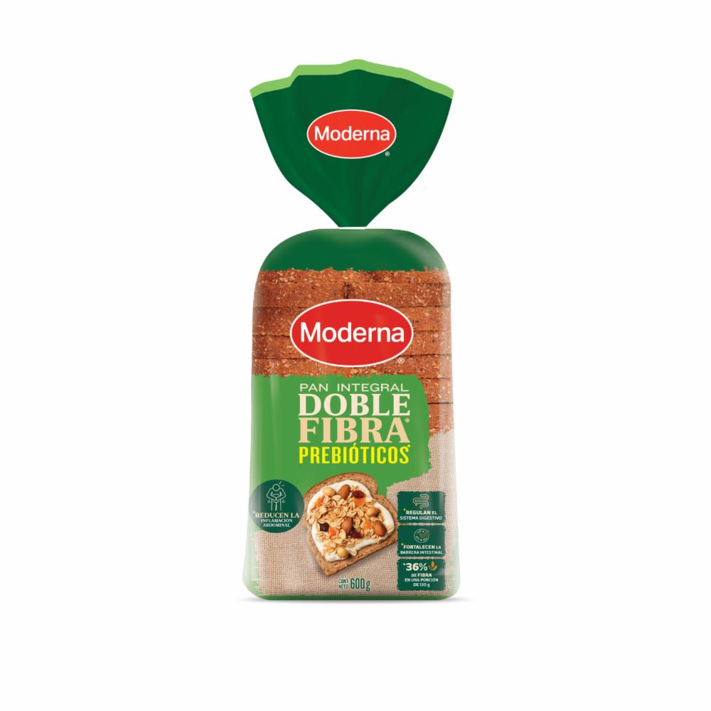 Pan Integral Doble Fibra Prebióticos MODERNA 600 G - Supermaxi