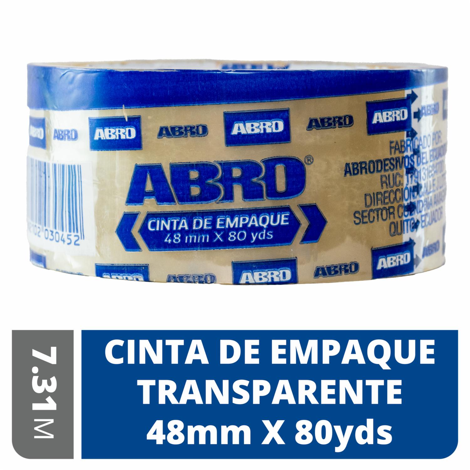 Cinta De Embalaje Trans 48Mmx 80 Yardas ABRO Unidad - Supermaxi
