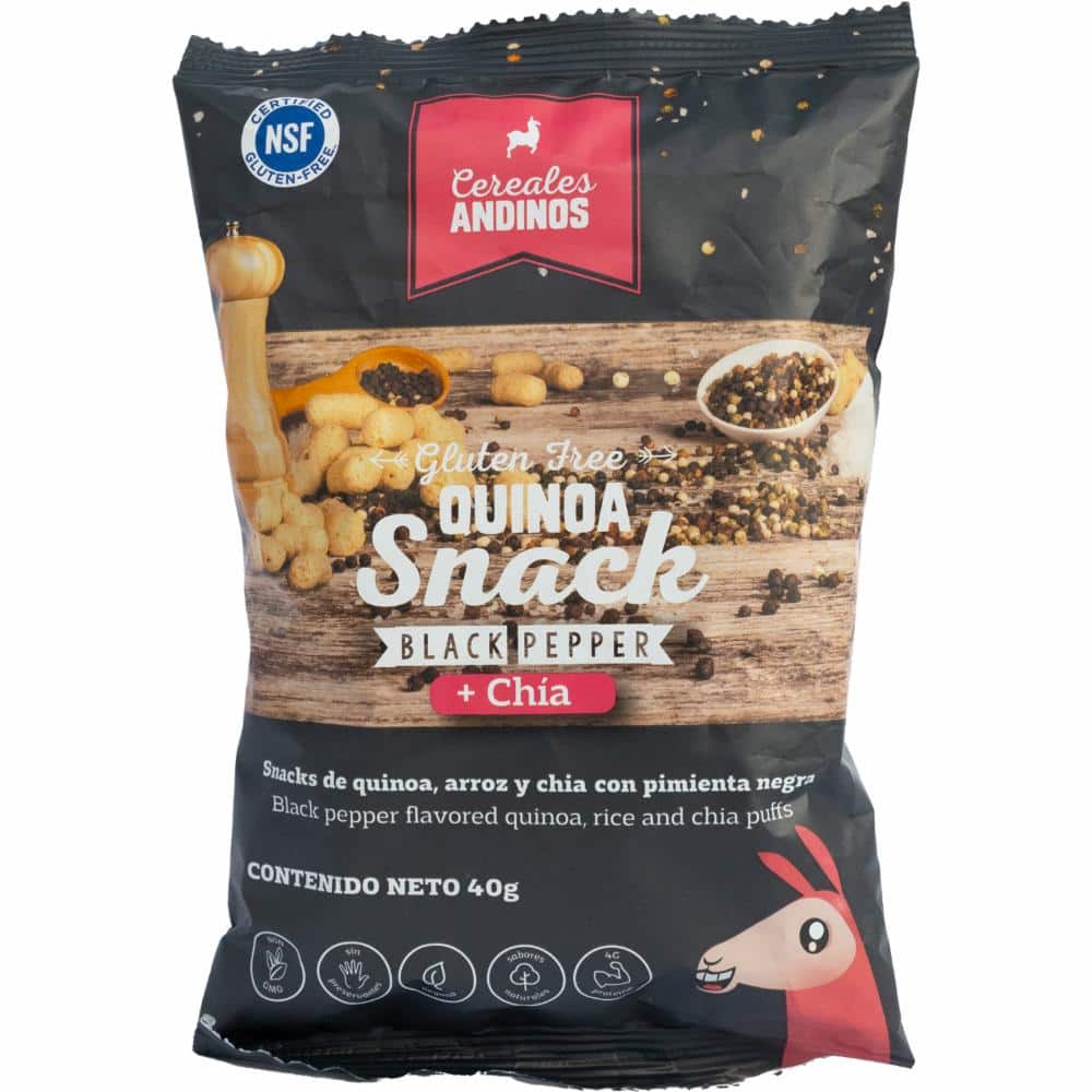 Quinoa Snack Pimienta Negra Con Arroz + Chía Libre De Gluten CEREALES ...
