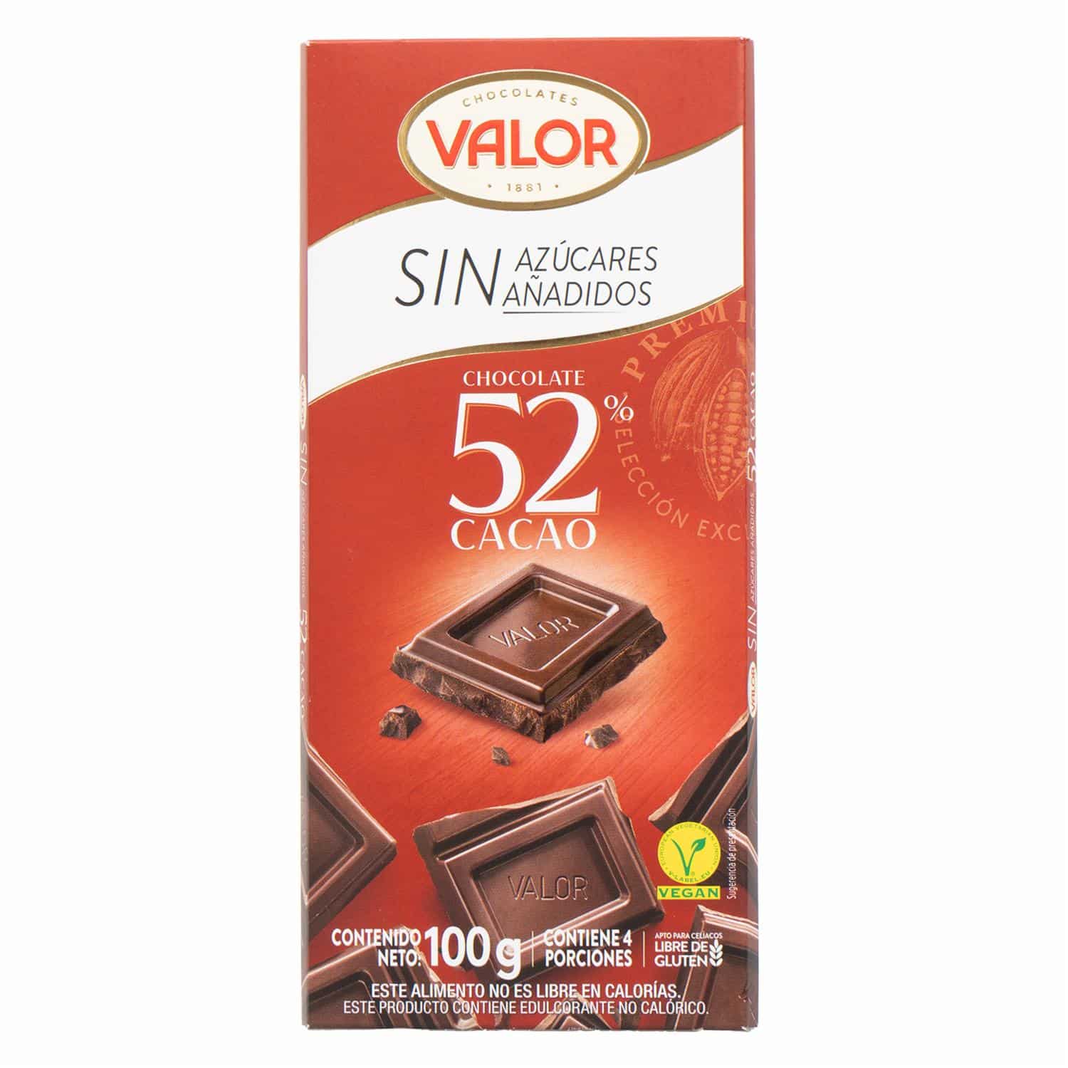 Chocolate Puro Sin Azúcar VALOR 100 G - Supermaxi