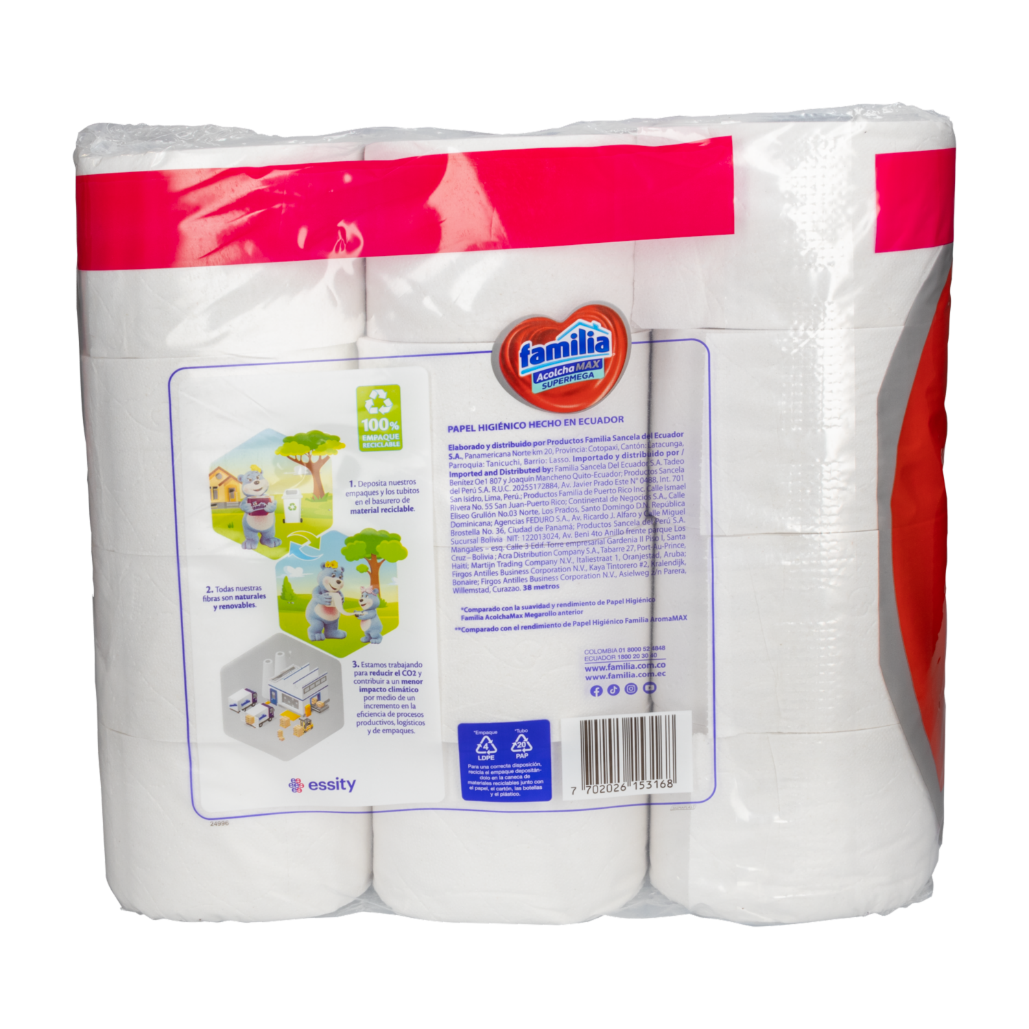 Papel Higiénico Super Megarollo FAMILIA 24 Rollos - Supermaxi