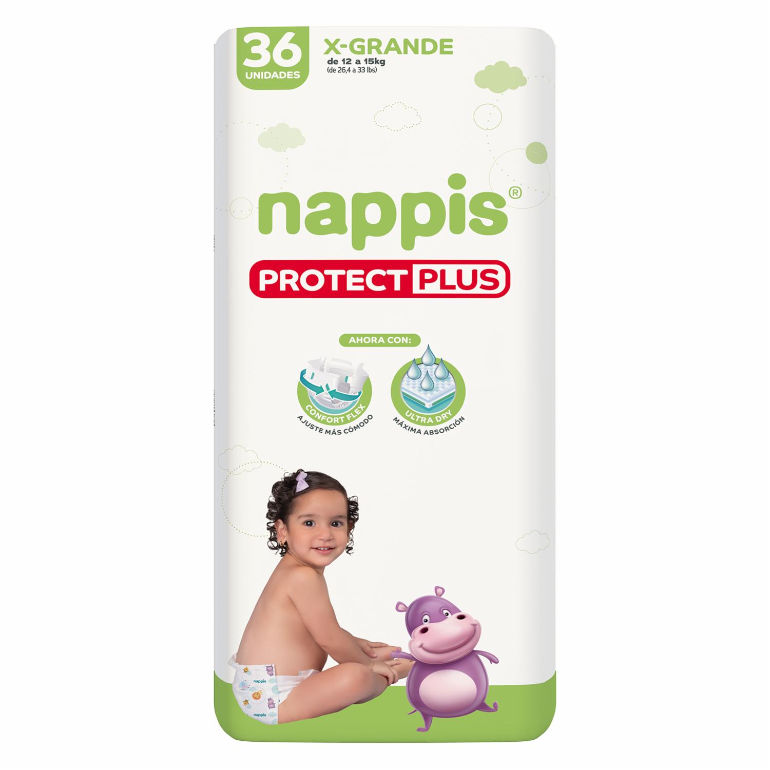Pañales Desechables Protect Plus Para 12 A 15 Kg NAPPIS X 36 Uds ...