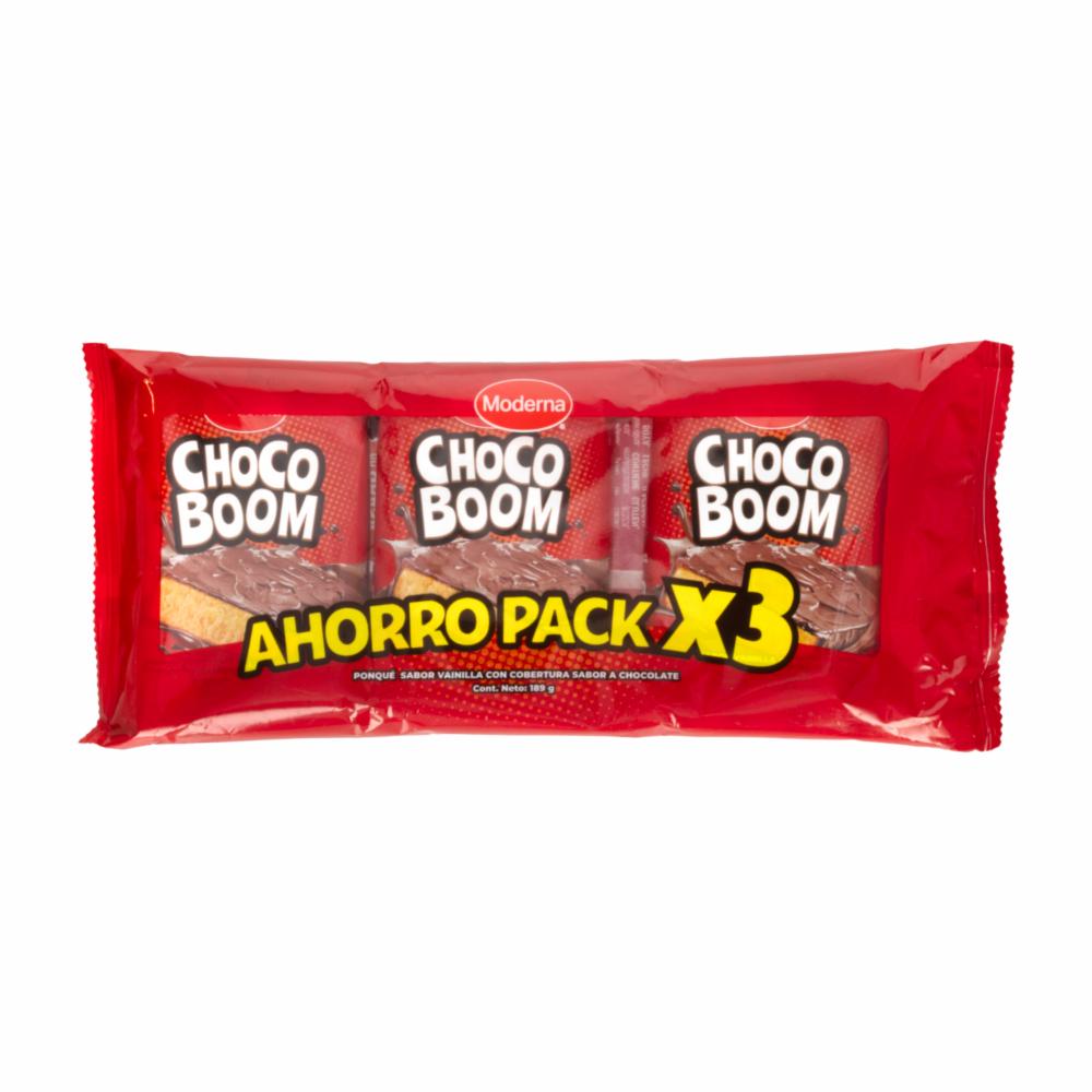 Choco Boom Vainilla Con Chocolate MODERNA 3 X 63 G - Supermaxi
