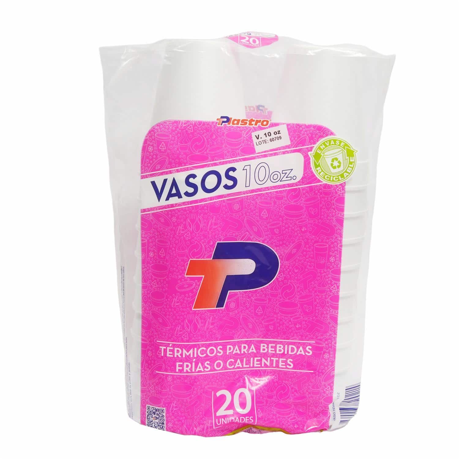Vaso Térmico De 10 Onzas PLASTRO 20 Unidades - Supermaxi