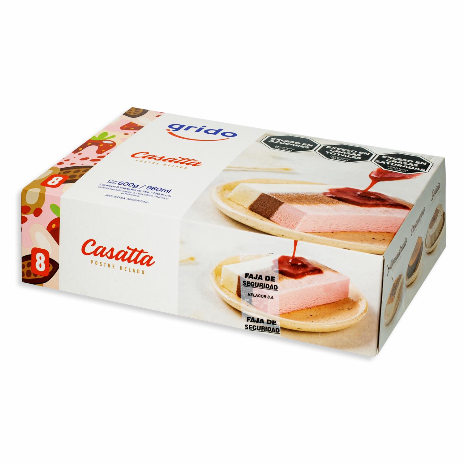 Postre Helado Cassata GRIDO 8 X 75 G - Supermaxi