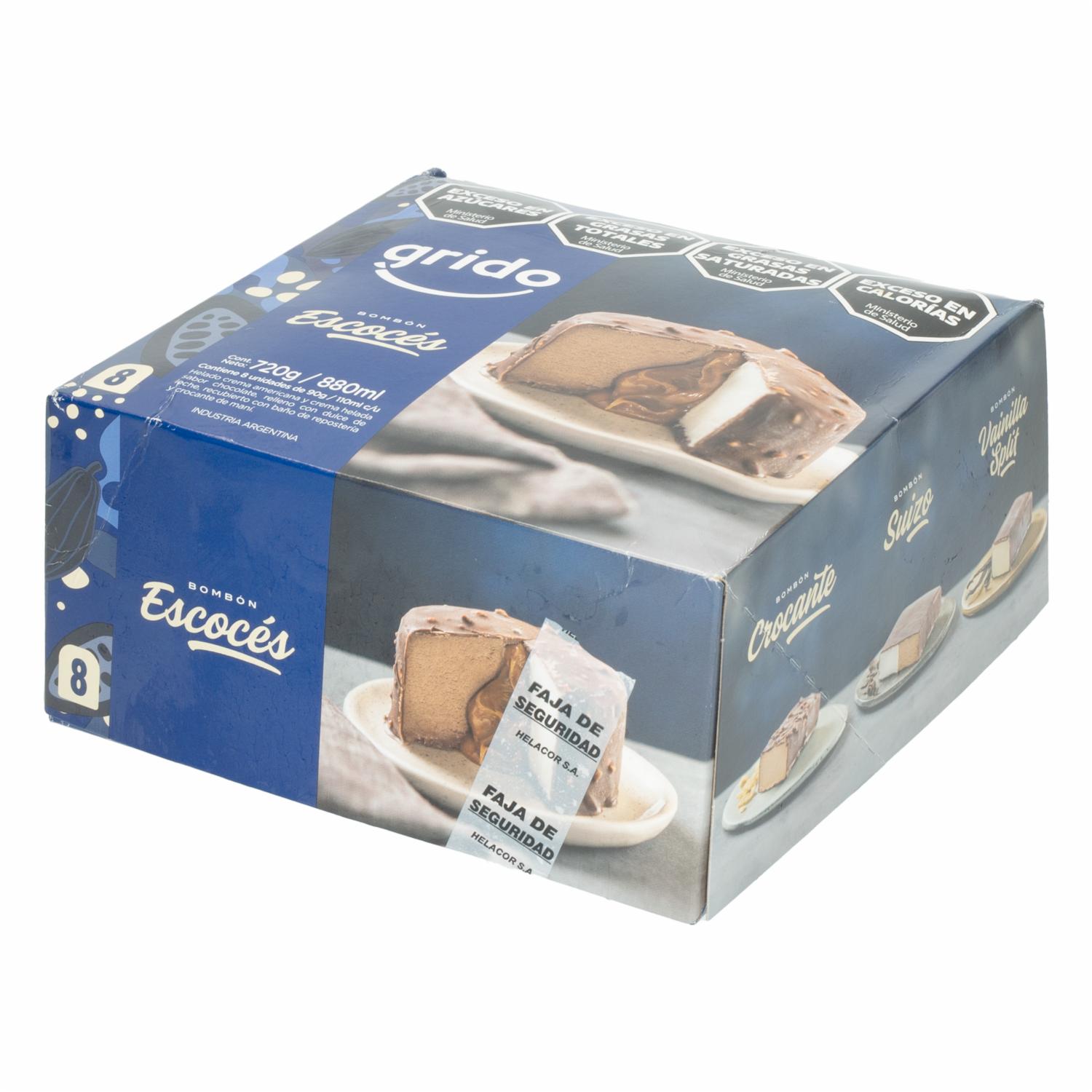 Helado Bombón Escocés GRIDO 8 X 90 G - Supermaxi