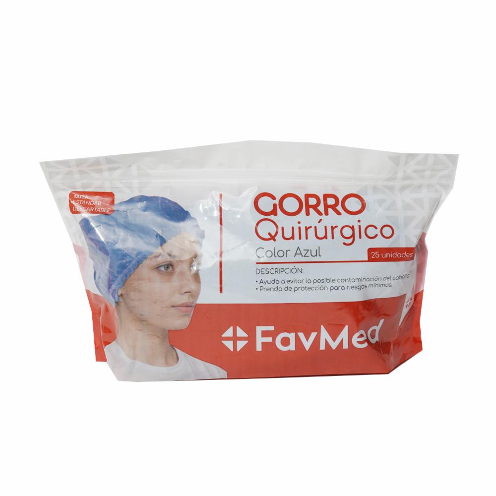 Gorro Quirúrgico Color Azul FAVMED 25 unidades - Supermaxi