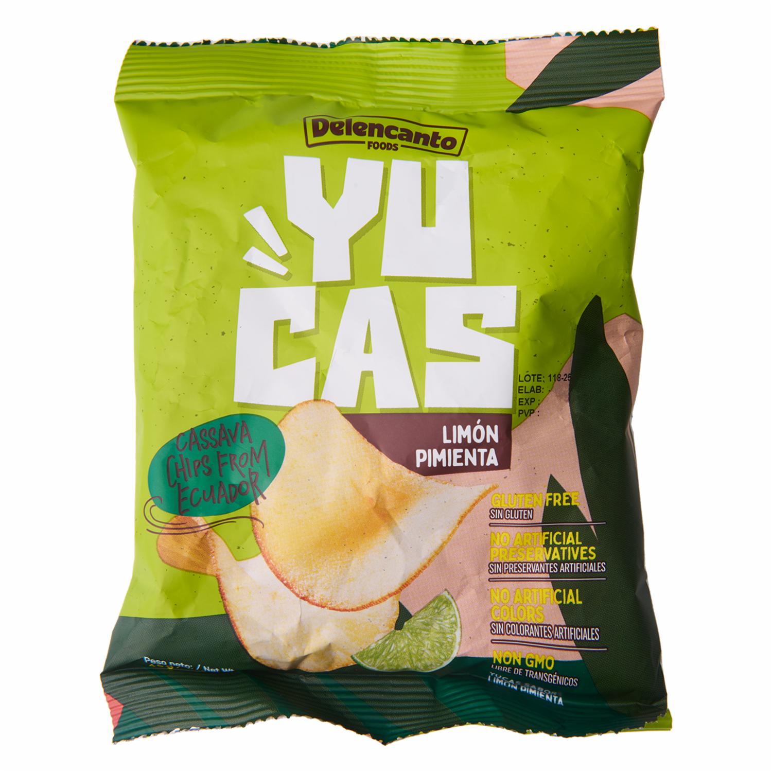 Chips De Yuca Frita Sabor Limón Pimienta YUCAS 45 G - Supermaxi