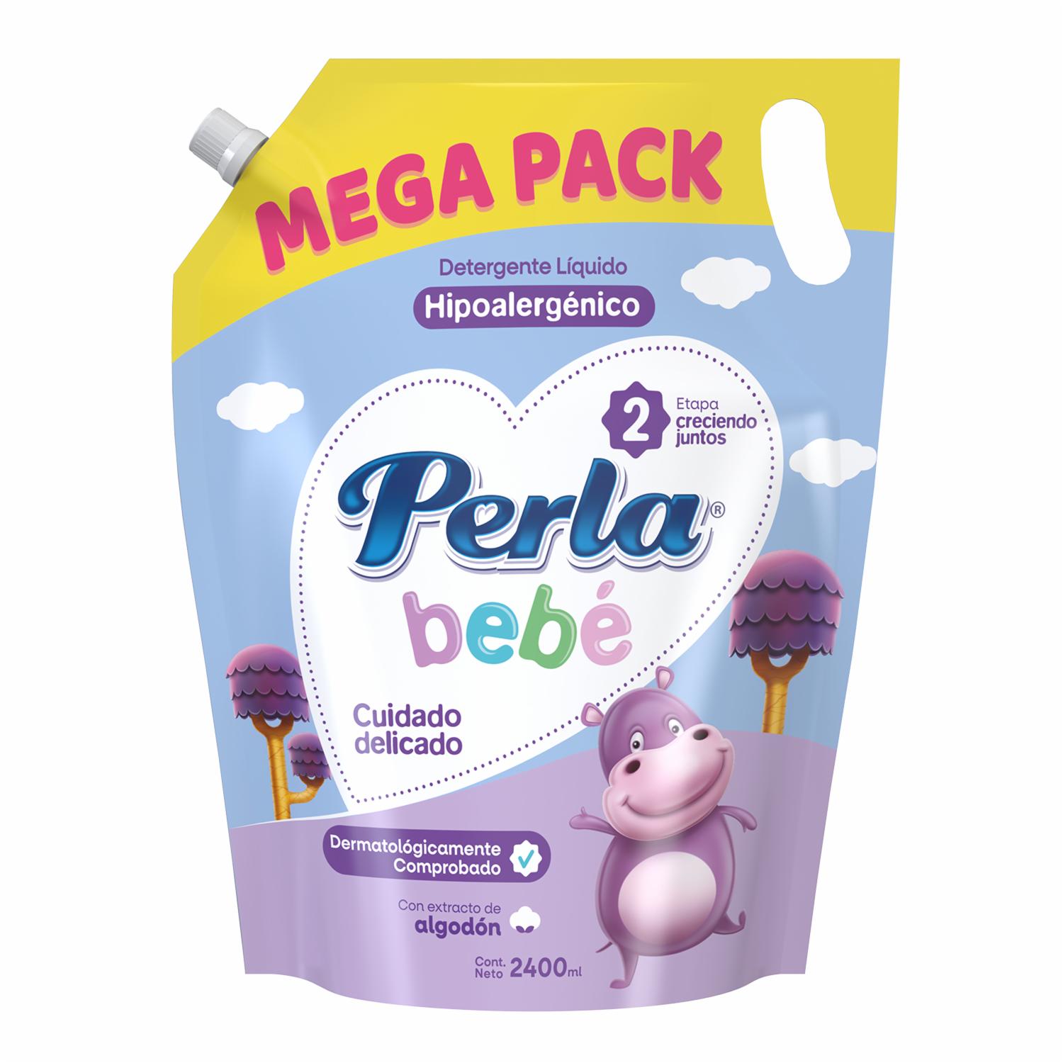 Detergente Líquido Para Ropa De Bebé Hipoalergénico PERLA 2400 Ml ...