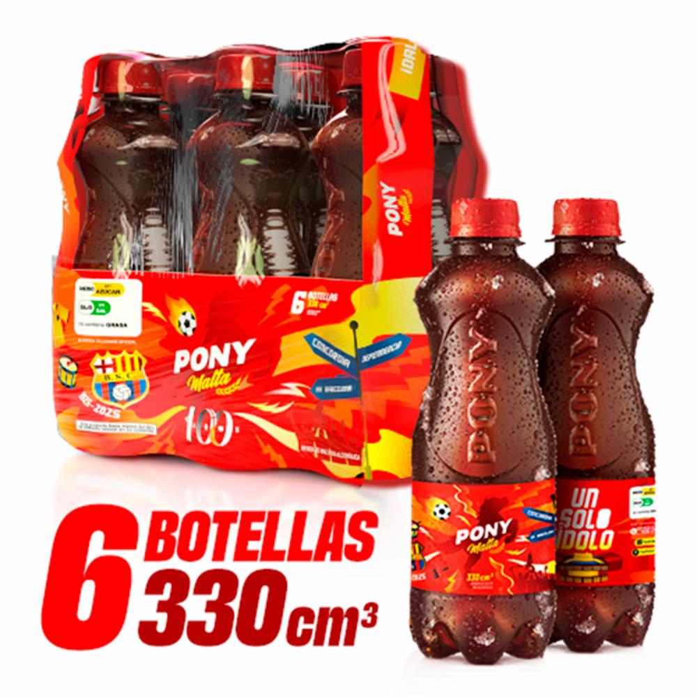 Bebida De Malta Energía Natural PONY MALTA 6 X 330 Ml - Supermaxi