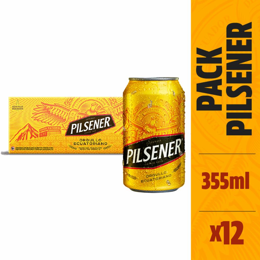Cerveza En Lata PILSENER 12 X 355 ML - Supermaxi