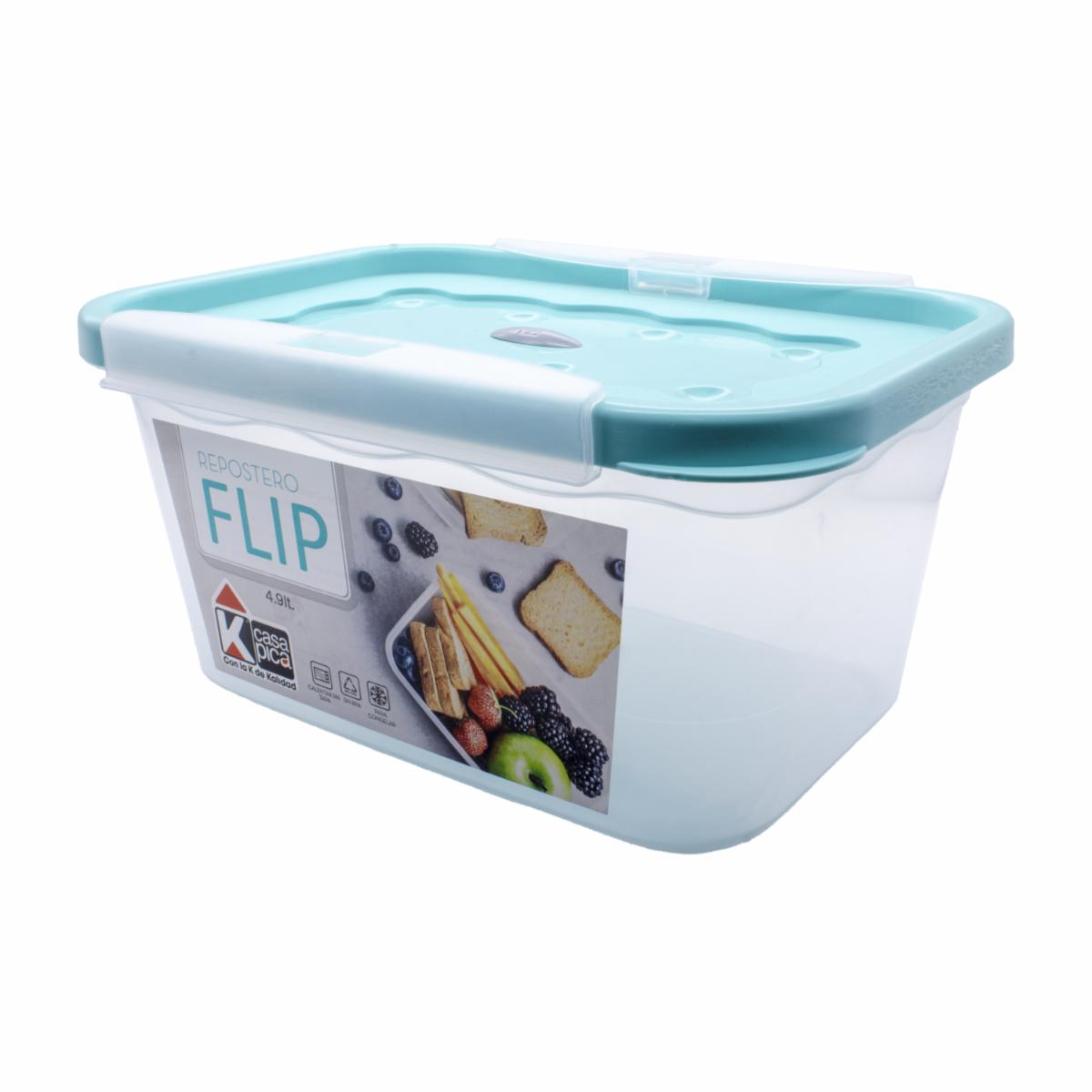 Repostero Flip Color Menta CASA PICA 4.9 Litros - Supermaxi