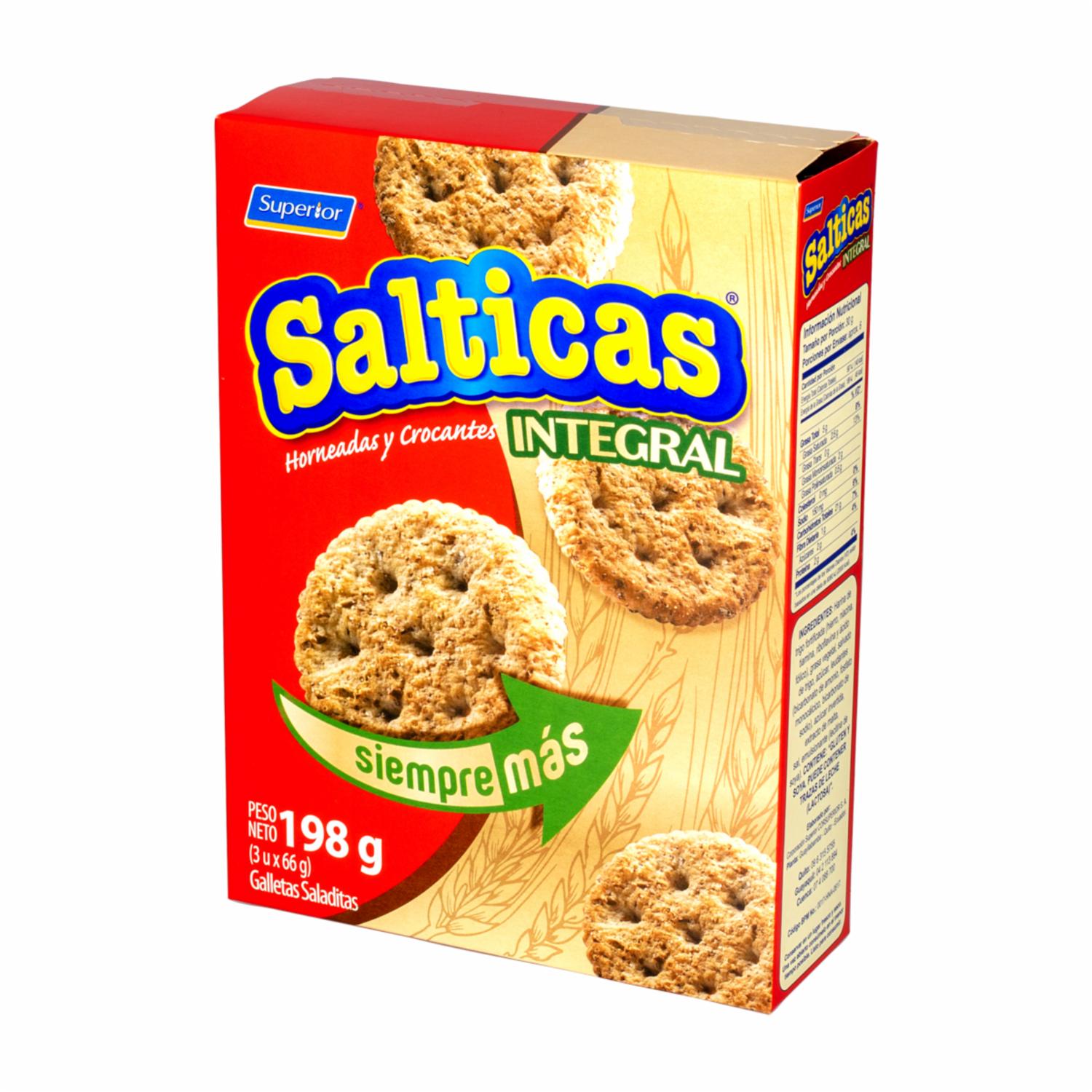 Galletas Integrales Horneadas Y Crocantes SALTICAS 198 G - Supermaxi
